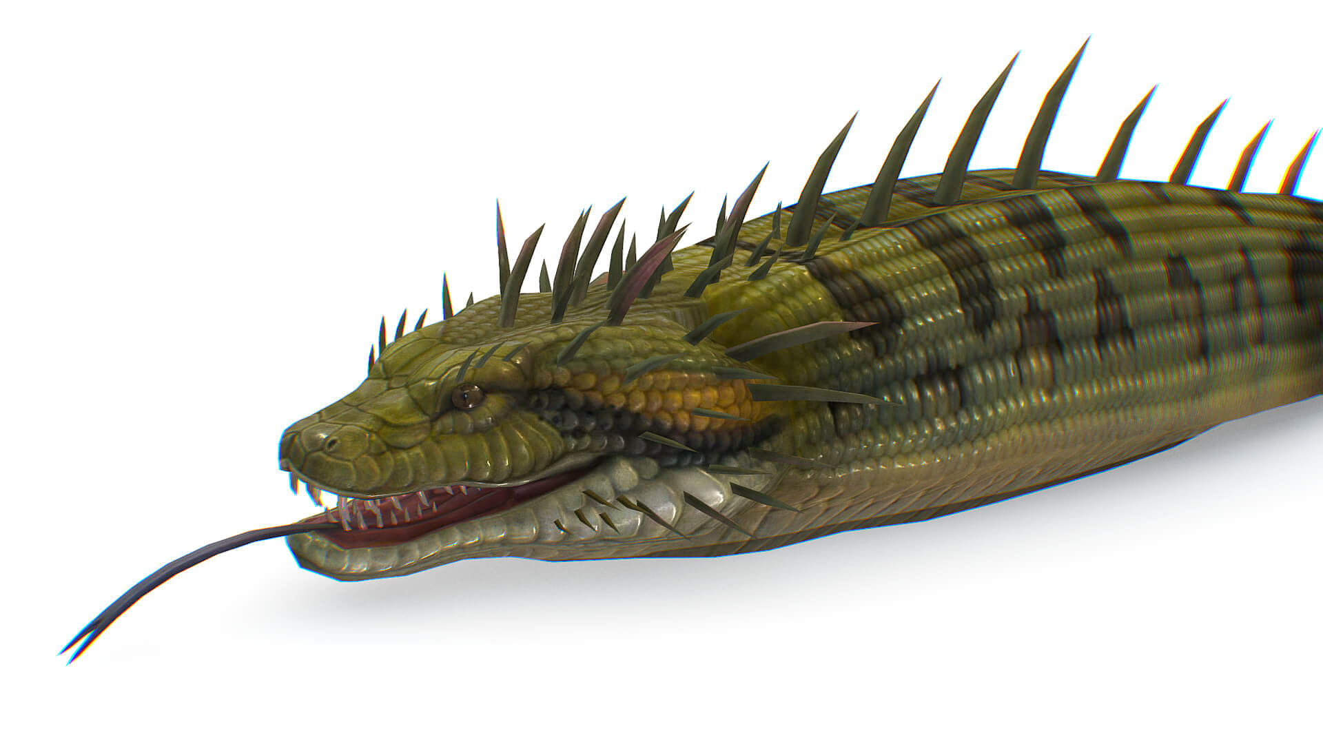 Anaconda Green Snake Python King Cobra Monster - 3D Model by LiveBook3D