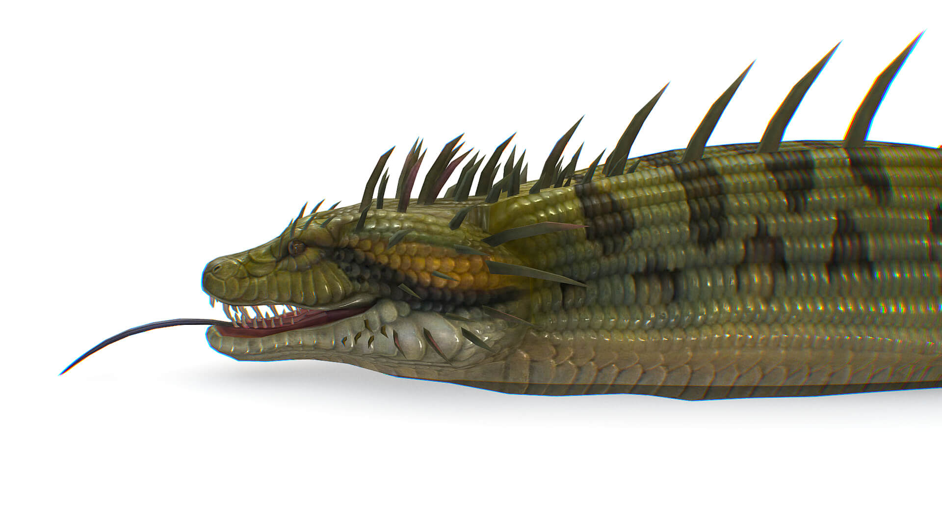 Anaconda Green Snake Python King Cobra Monster - 3D Model by LiveBook3D