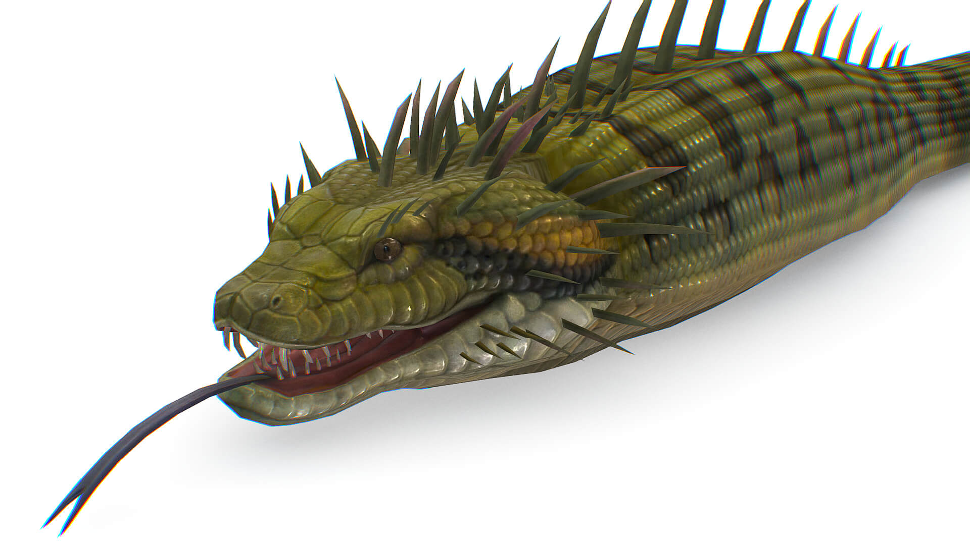 Anaconda Green Snake Python King Cobra Monster - 3D Model by LiveBook3D