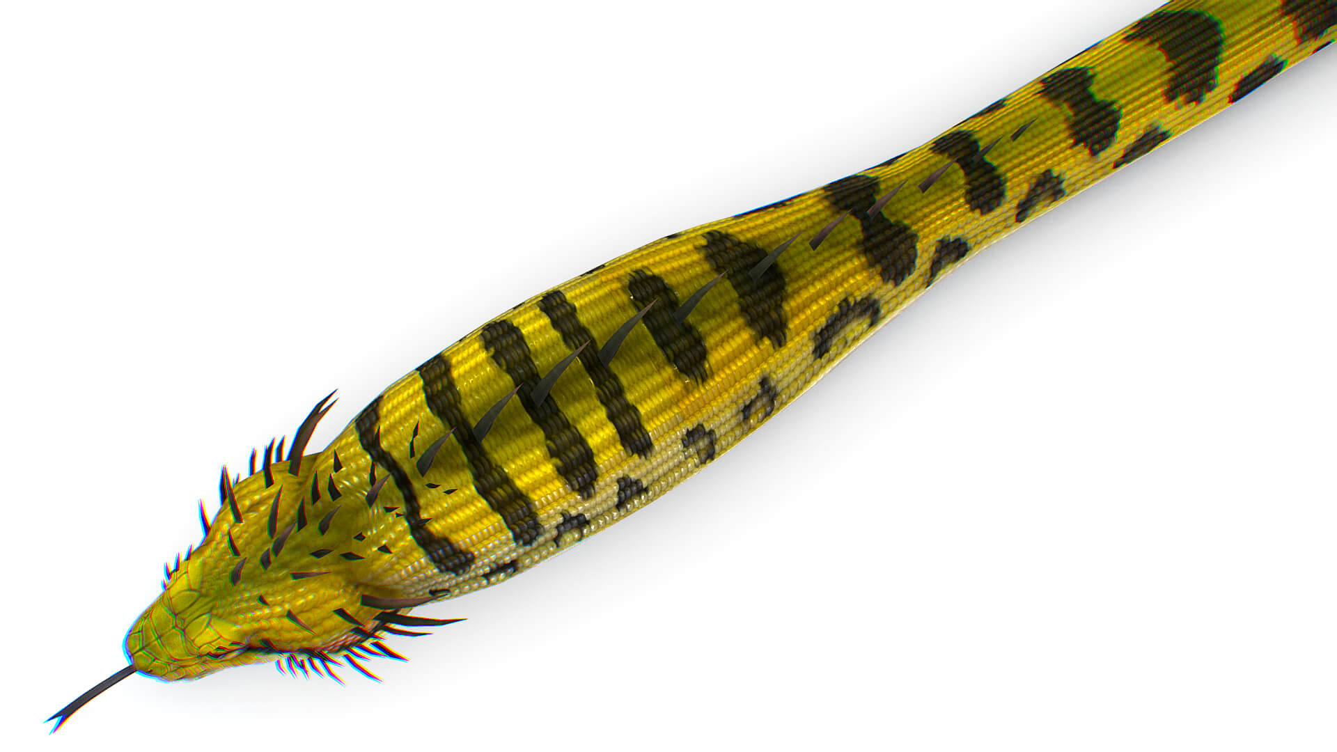 Anaconda Yellow Snack Python King Cobra Monster - 3D Model by LiveBook3D