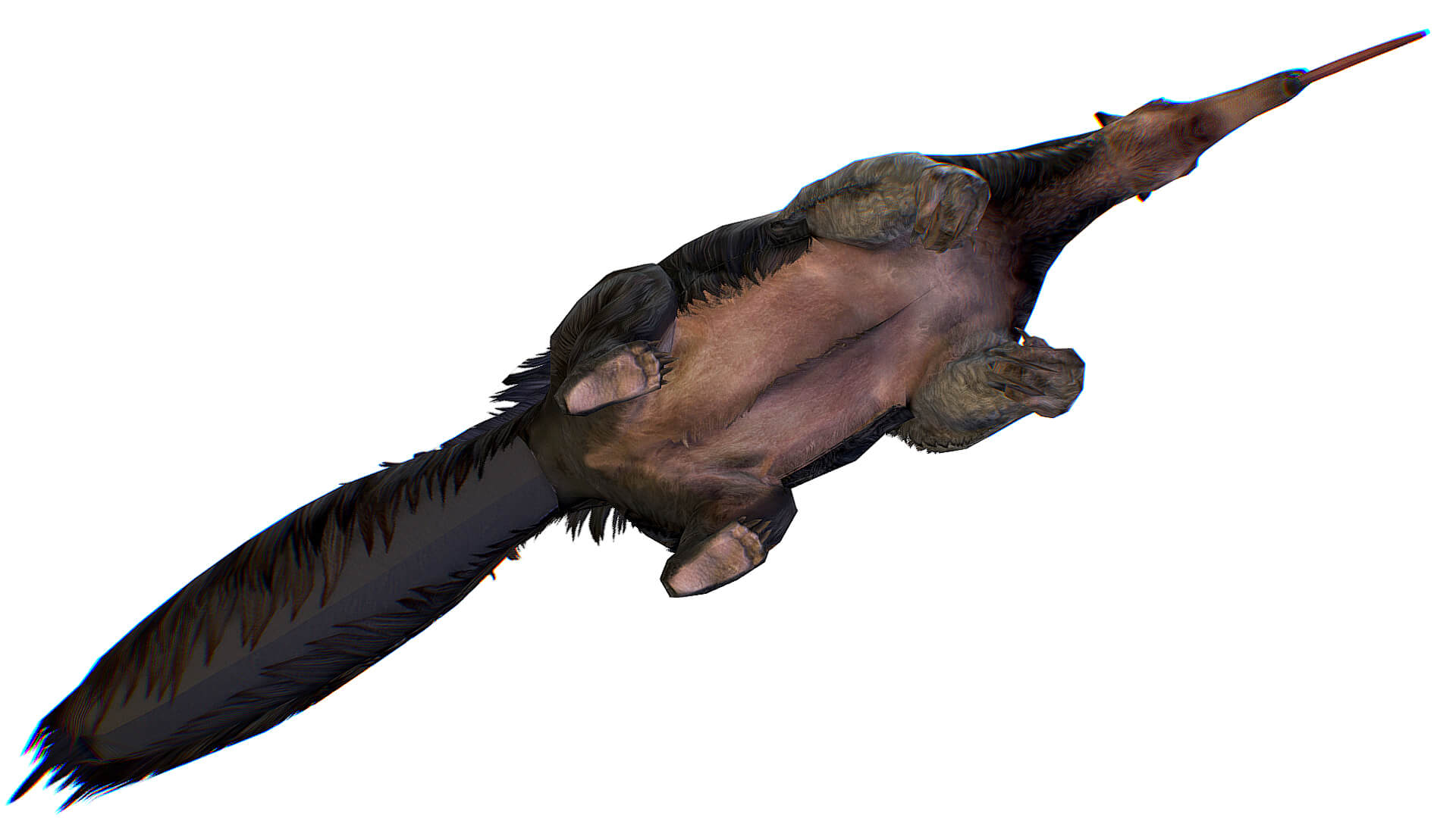 Anteater Giant Animal Wild Mammal Myrmecophagidae - 3D Model by LiveBook3D