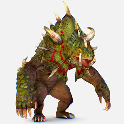 Armadillo Dinosaur Reptile Monster Lizard Game Boss - 3D Model by ...