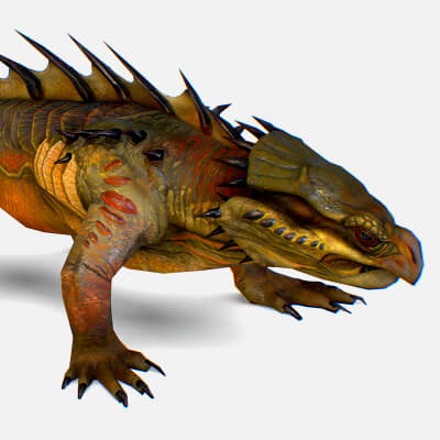 Varan Comodo Dragon Lizard Monster Creature Animal Reptile - 3D Model ...