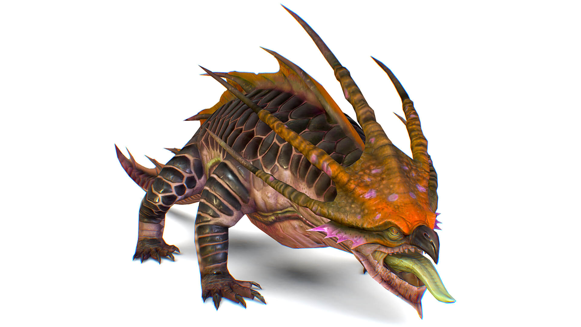 Comodo Basilisk Lizard Monster Creature Animal Reptile - 3D Model by ...