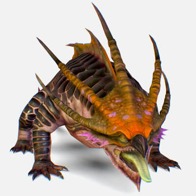 Comodo Basilisk Lizard Monster Creature Animal Reptile - 3D Model by ...