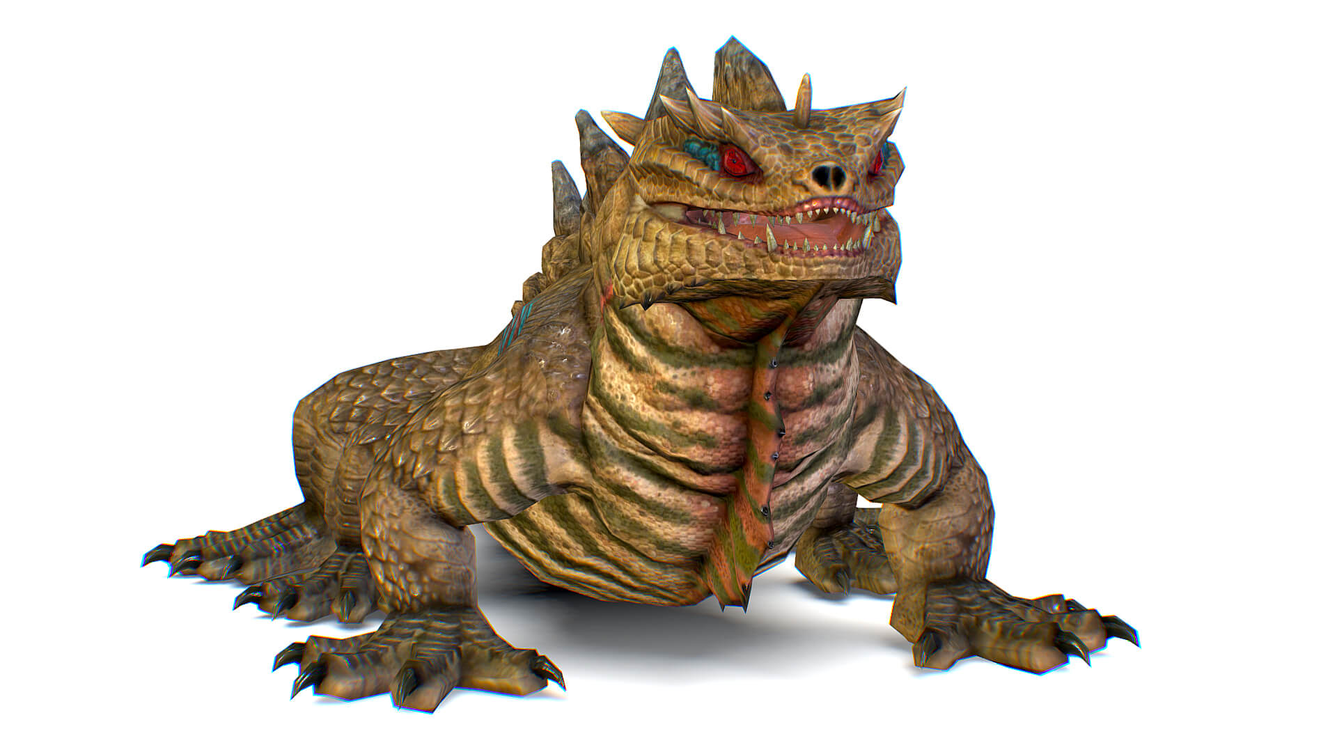 Basilisk Lizard Monster Creature Animal Reptile - 3D Model by LiveBook3D