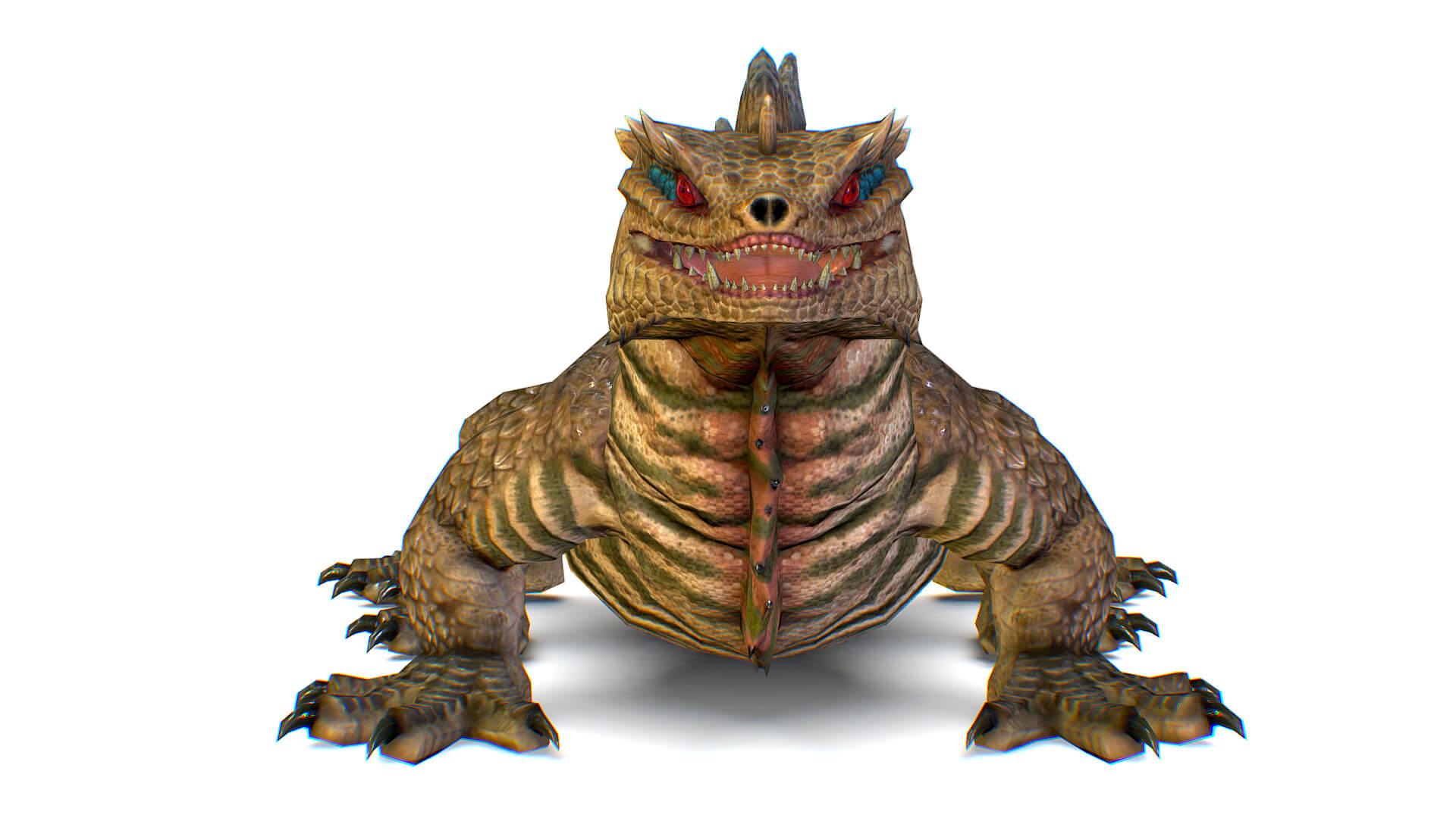 Basilisk Lizard Monster Creature Animal Reptile - 3D Model by LiveBook3D