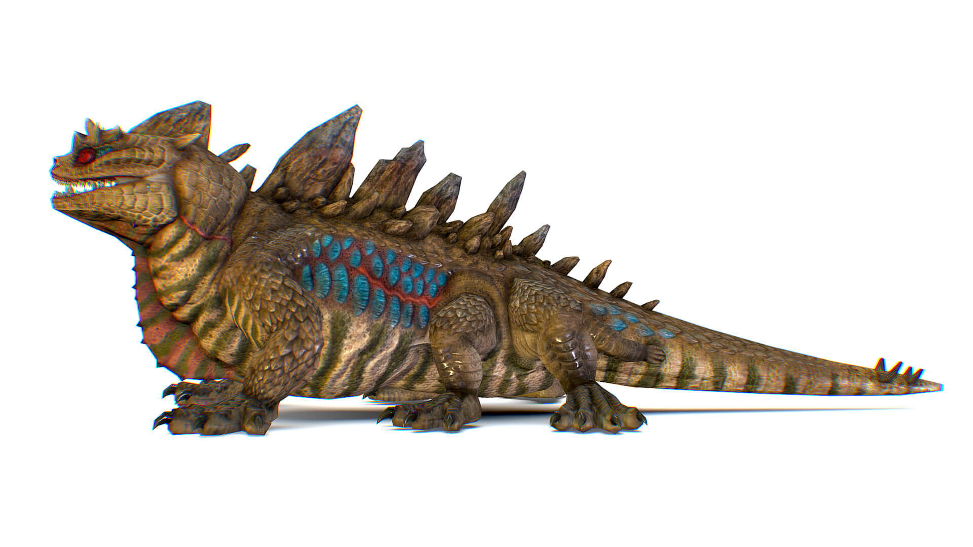 Basilisk Lizard Monster Creature Animal Reptile - 3D Model by LiveBook3D