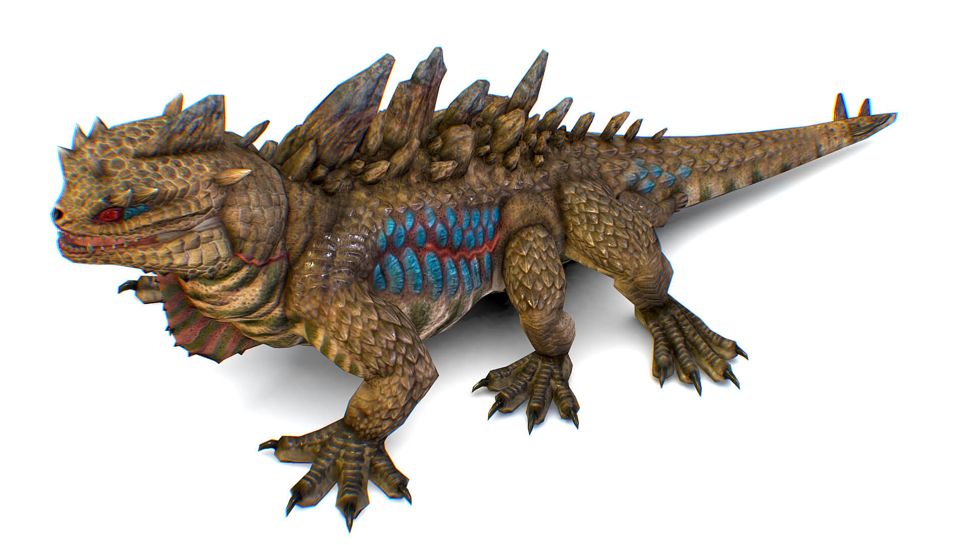 Basilisk Lizard Monster Creature Animal Reptile - 3D Model by LiveBook3D