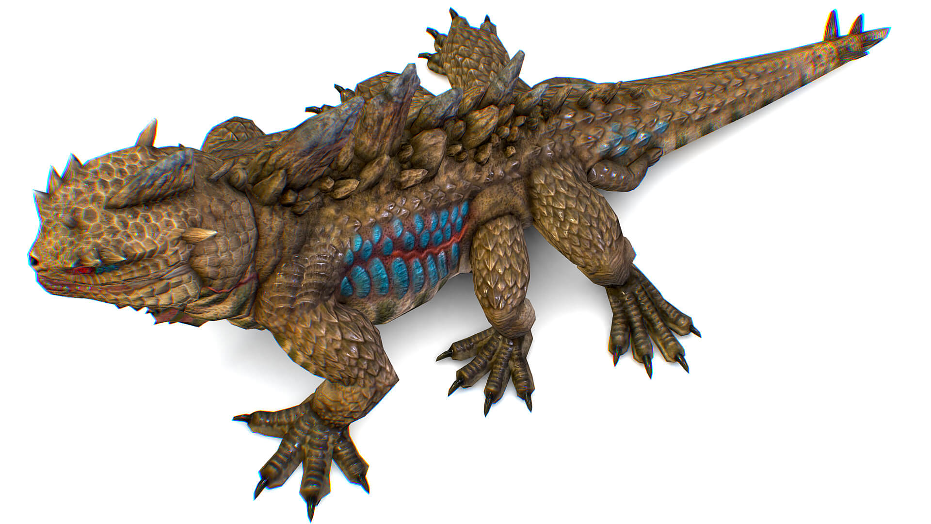 Basilisk Lizard Monster Creature Animal Reptile - 3D Model by LiveBook3D
