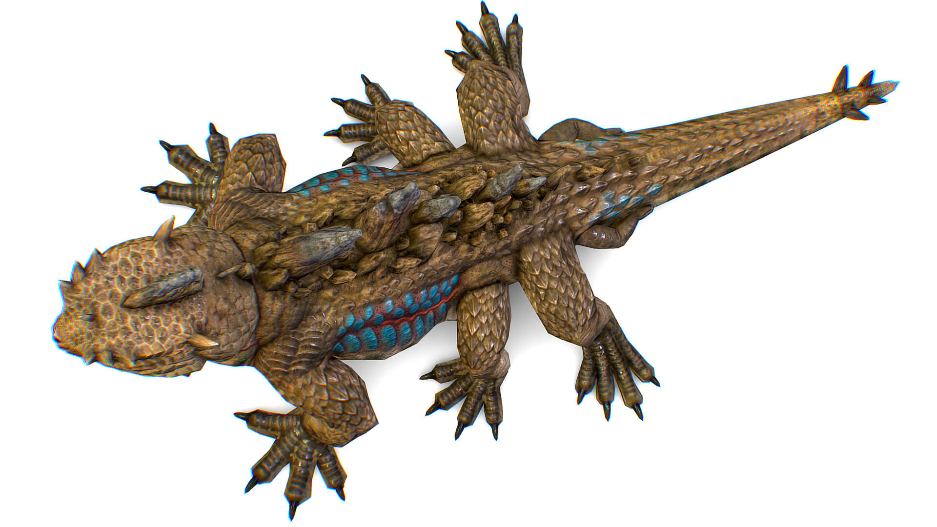 Basilisk Lizard Monster Creature Animal Reptile - 3D Model by LiveBook3D