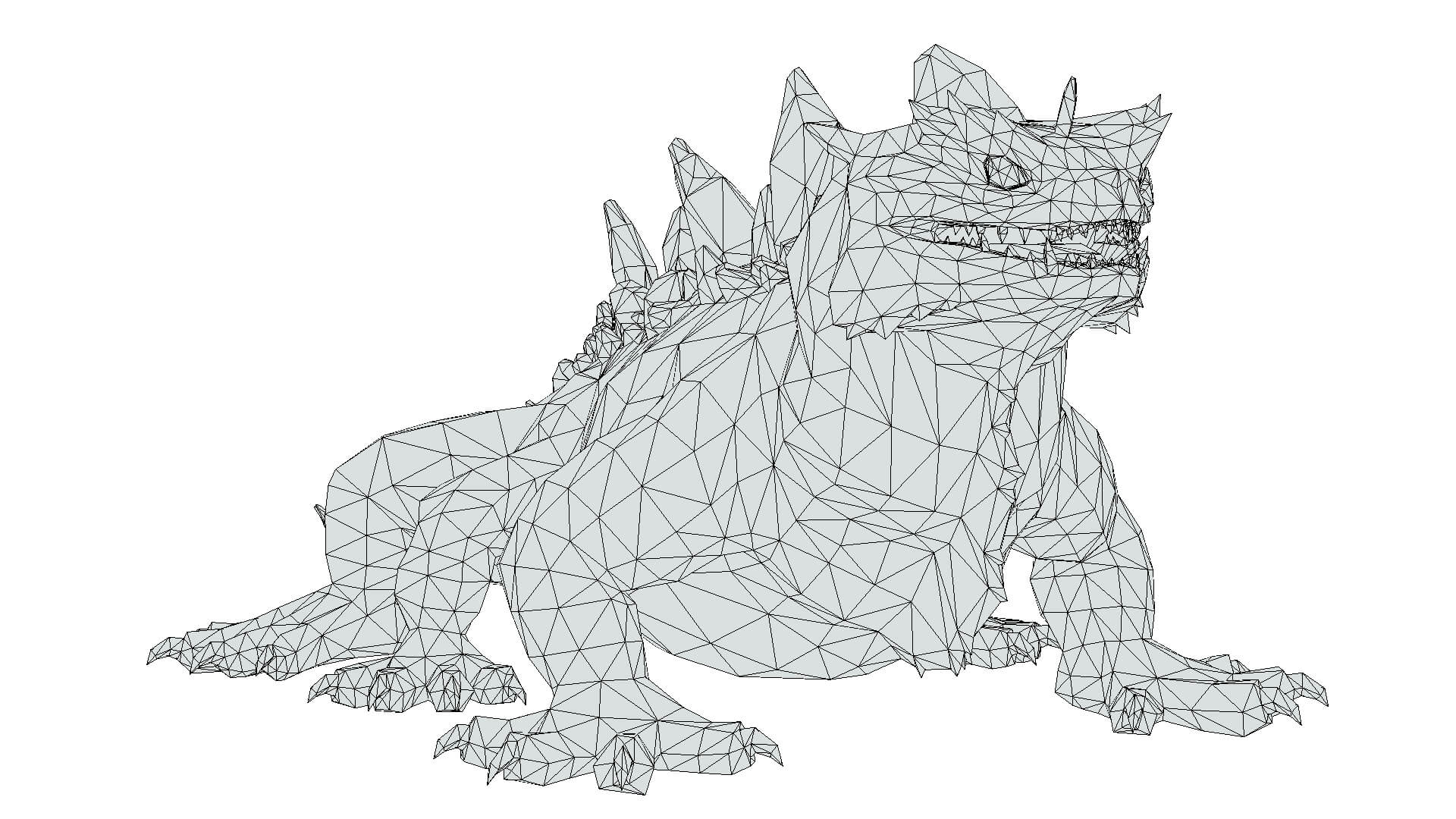 Basilisk Lizard Monster Creature Animal Reptile - 3D Model by LiveBook3D