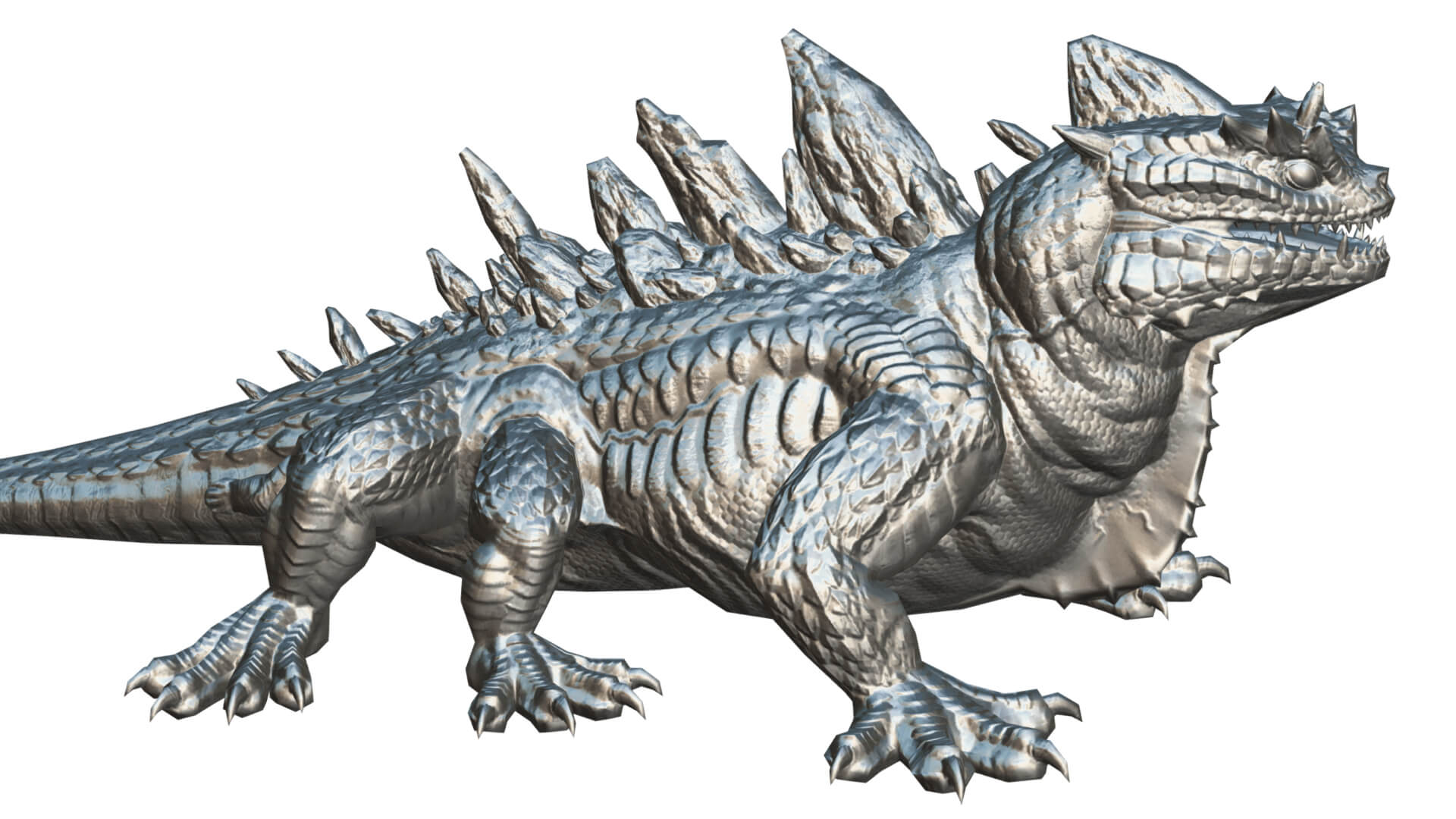 Basilisk Lizard Monster Creature Animal Reptile - 3D Model by LiveBook3D