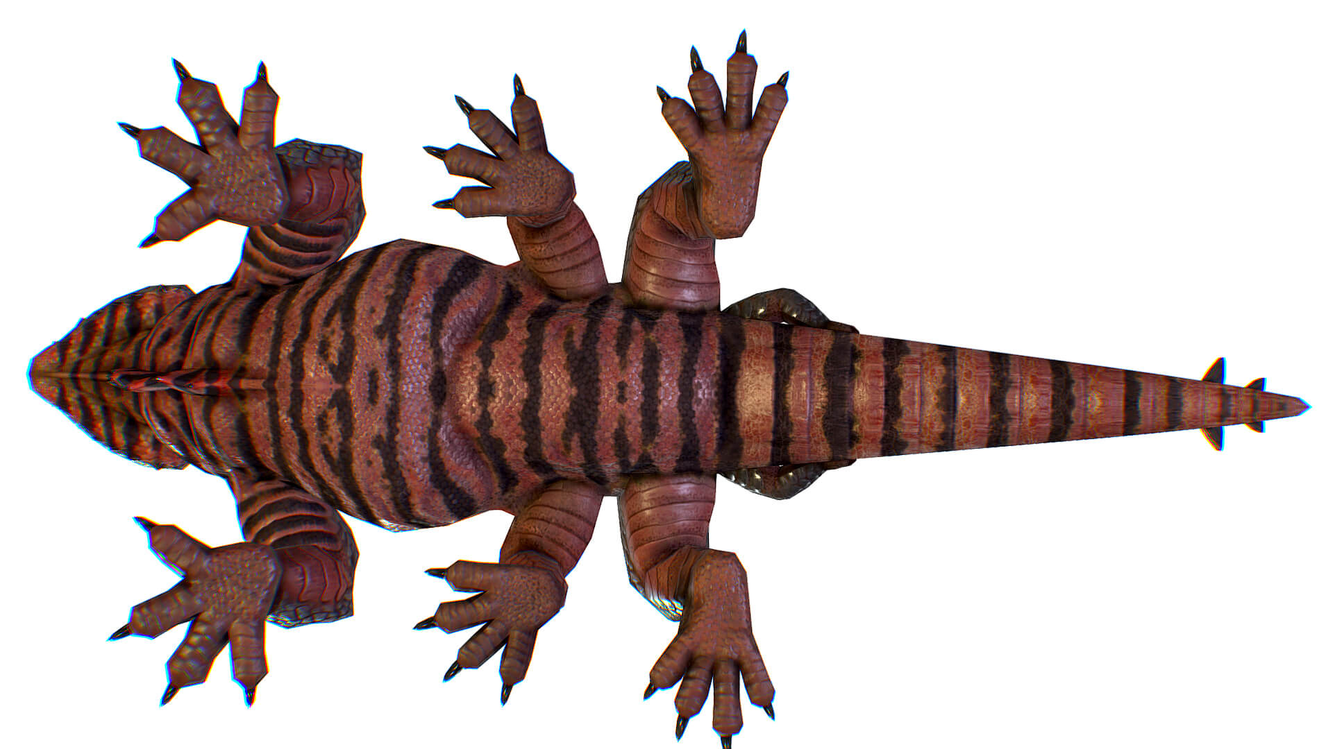 Basilisk Red Fire Lizard Monster Creature Animal Reptile - 3D Model by ...