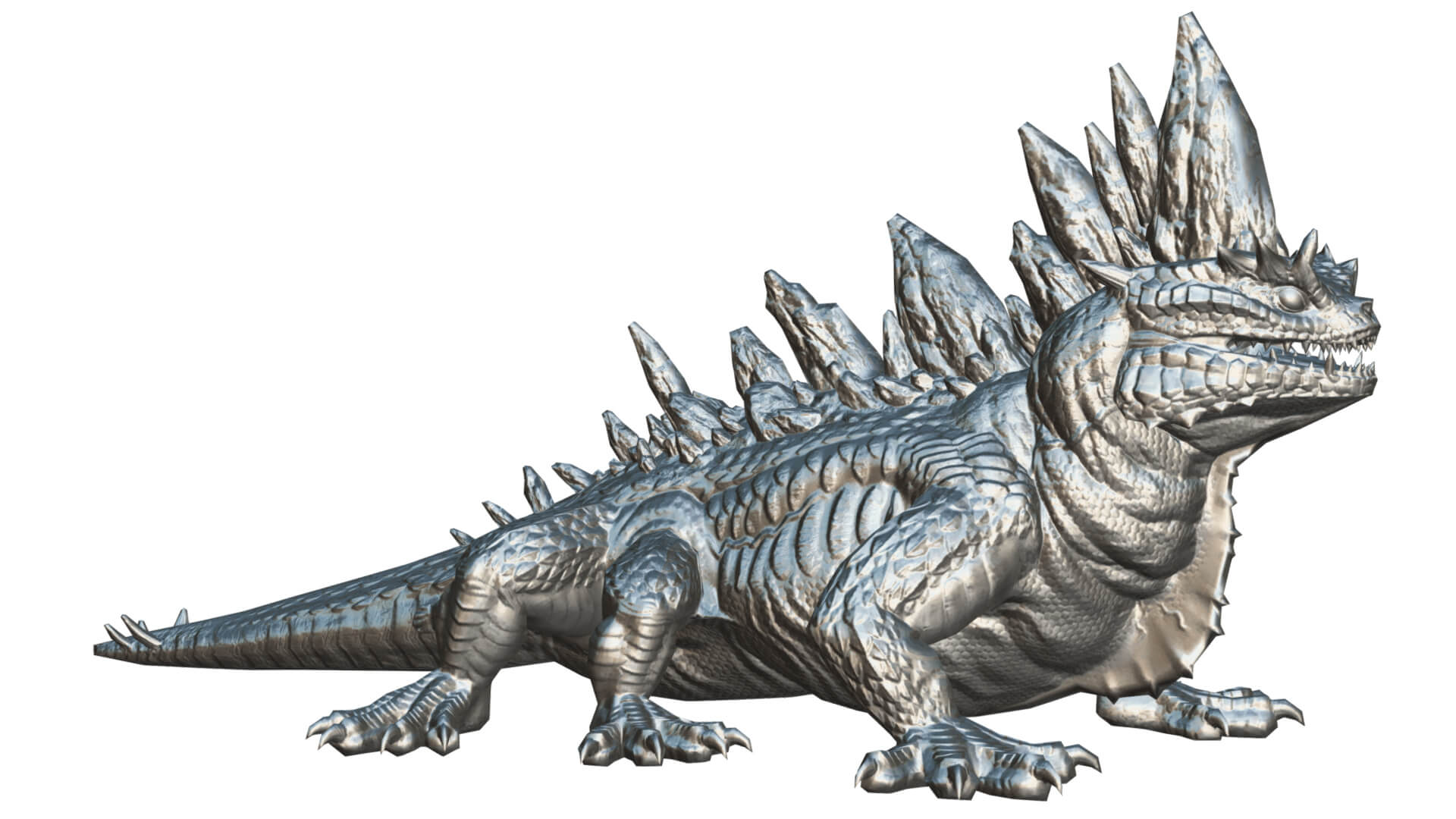 Basilisk Red Fire Lizard Monster Creature Animal Reptile - 3D Model by ...