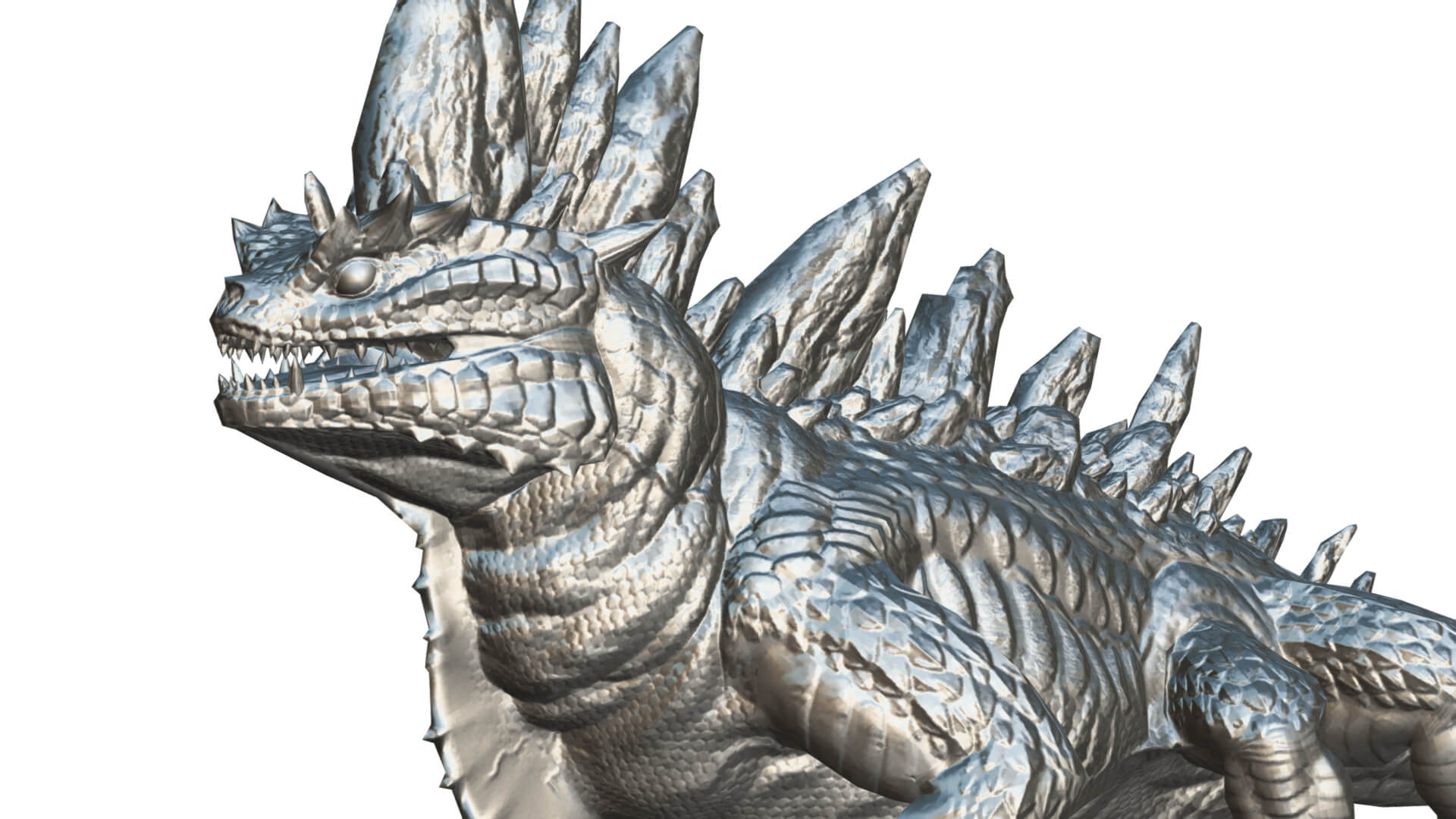 Basilisk Red Fire Lizard Monster Creature Animal Reptile - 3D Model by ...