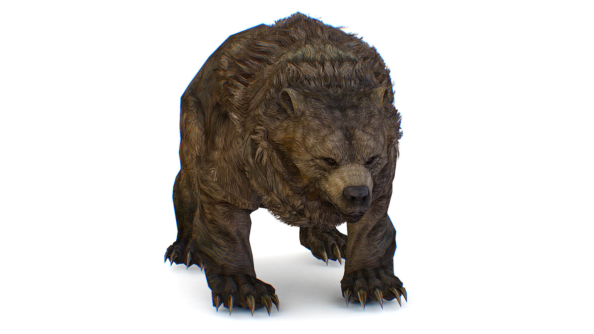 Bear Brown Wild Animal Mammal Large Grizzly - 3D Model by LiveBook3D