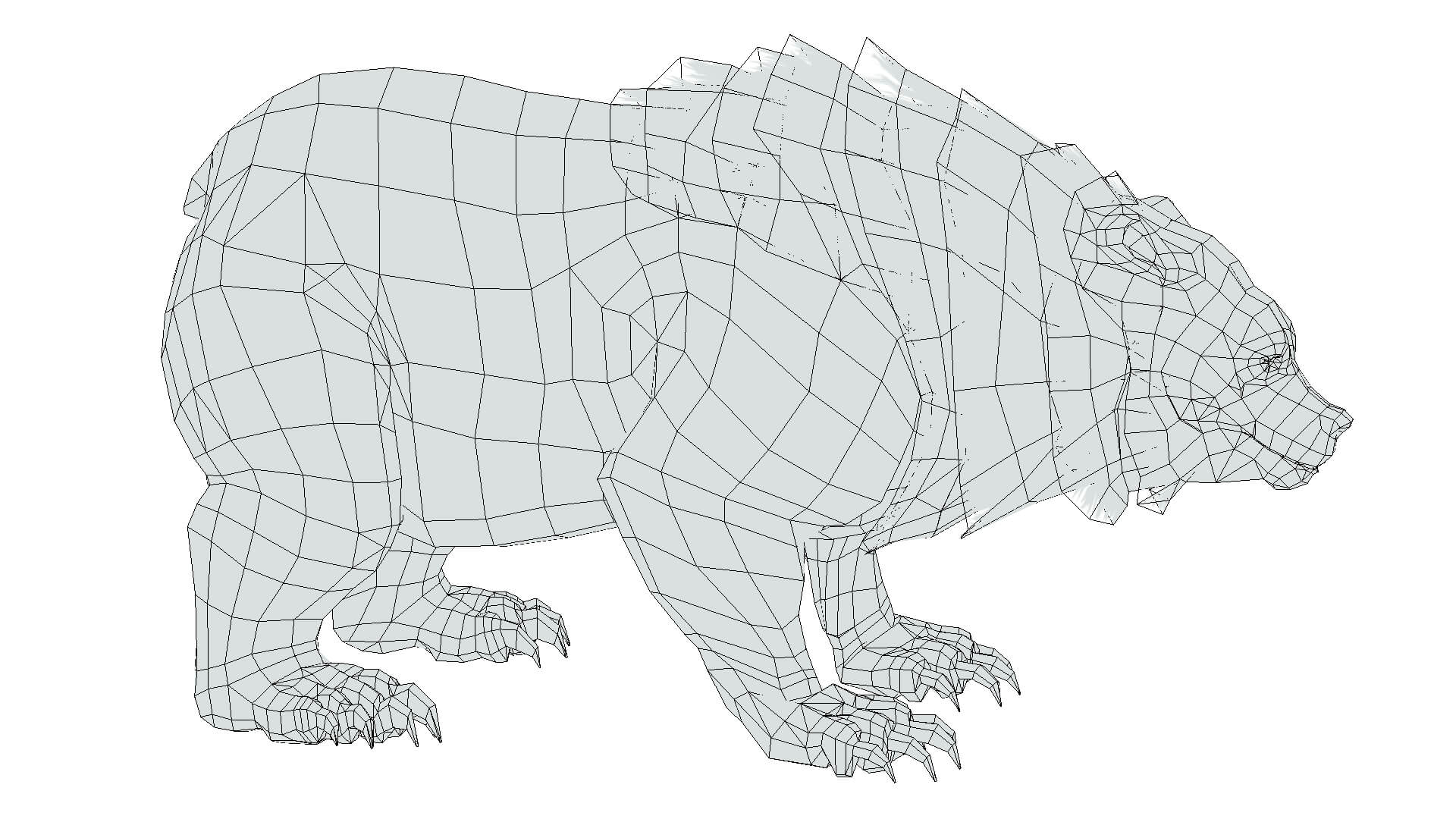 Bear Brown Wild Animal Mammal Large Grizzly - 3D Model by LiveBook3D