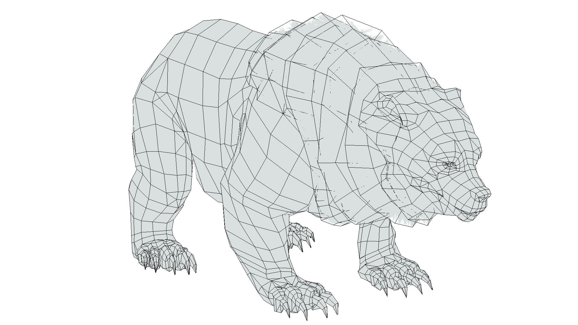 Bear Brown Wild Animal Mammal Large Grizzly - 3D Model by LiveBook3D