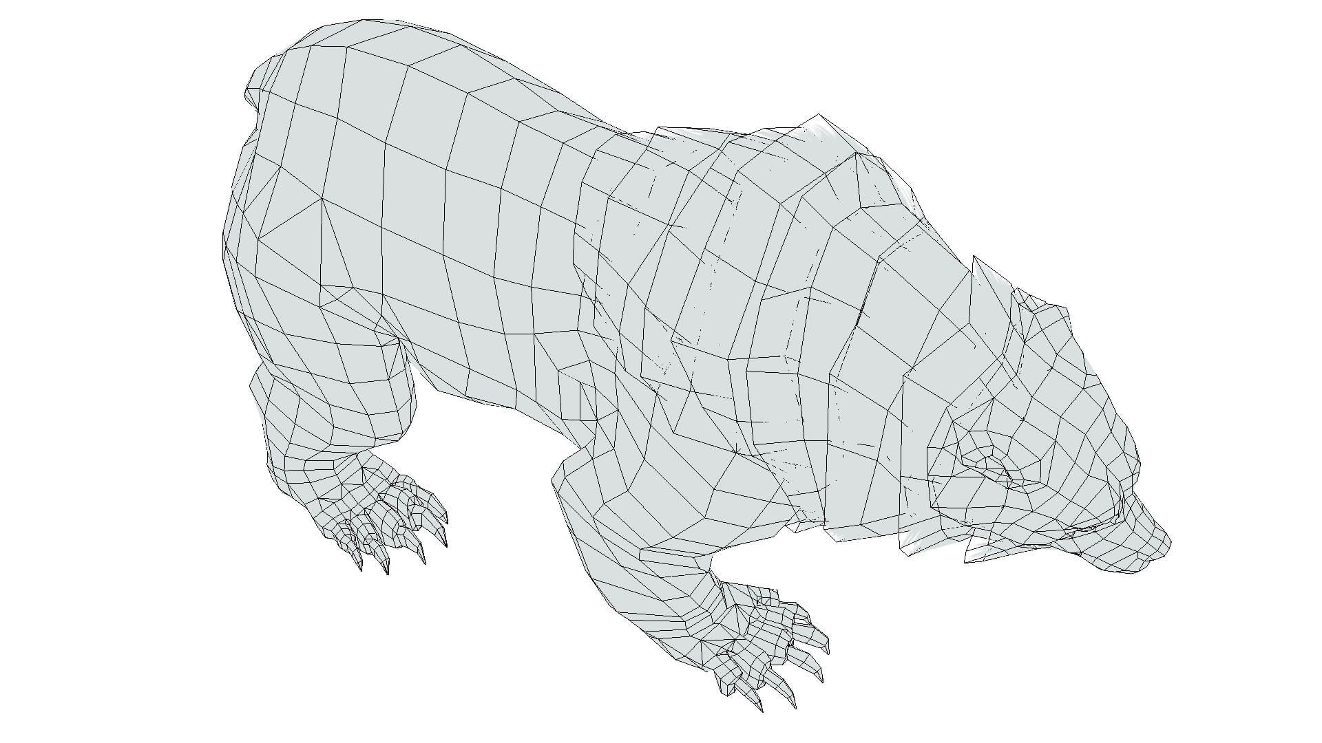 Bear Brown Wild Animal Mammal Large Grizzly - 3D Model by LiveBook3D