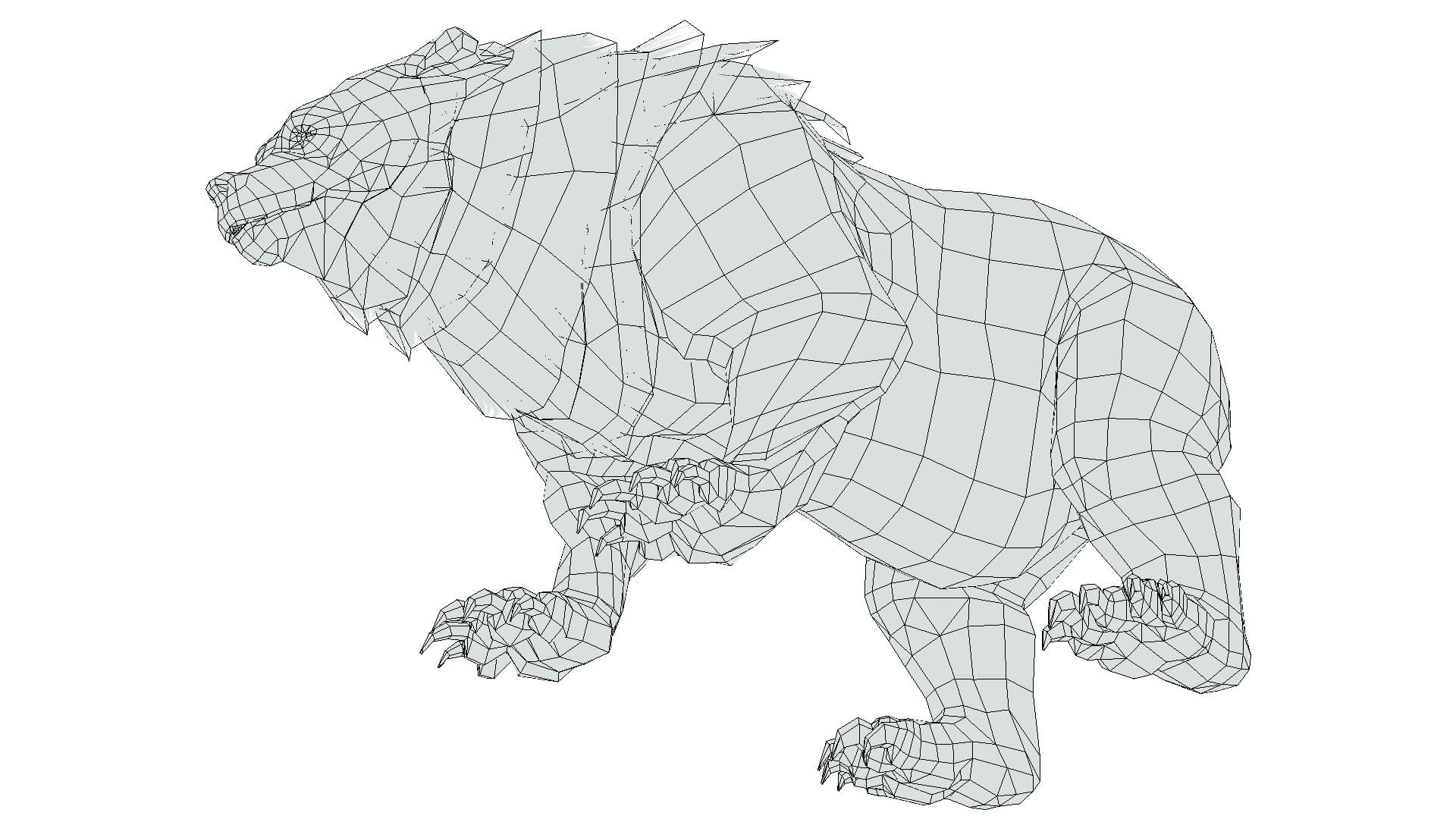 Bear Brown Wild Animal Mammal Large Grizzly - 3D Model by LiveBook3D