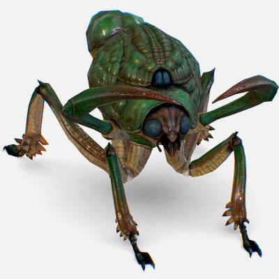 Big Insect Monster Mutant Ant Animal Beetle - 3D Model by LiveBook3D