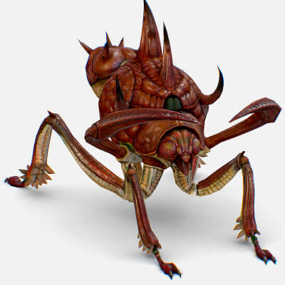 Big Insect Monster Mutant Ant Beetle - 3D Model by LiveBook3D
