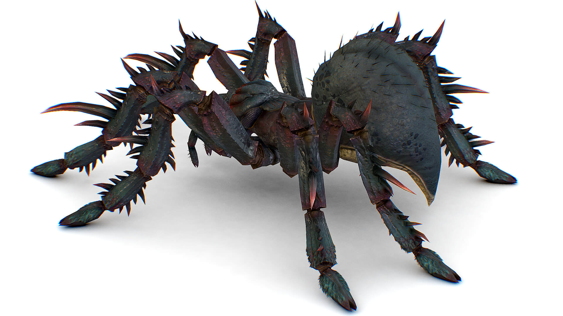 Black Fantasy Spider Monster Creature Giant Arachnid - 3D Model by ...