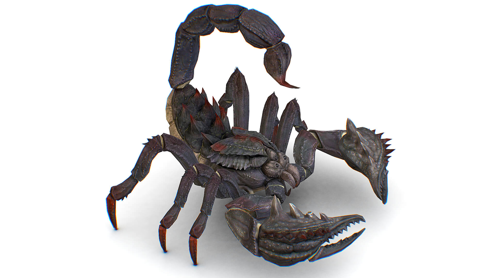 Black Giant Black Scorpion Pandinus Dictator Arthropod - 3D Model by ...