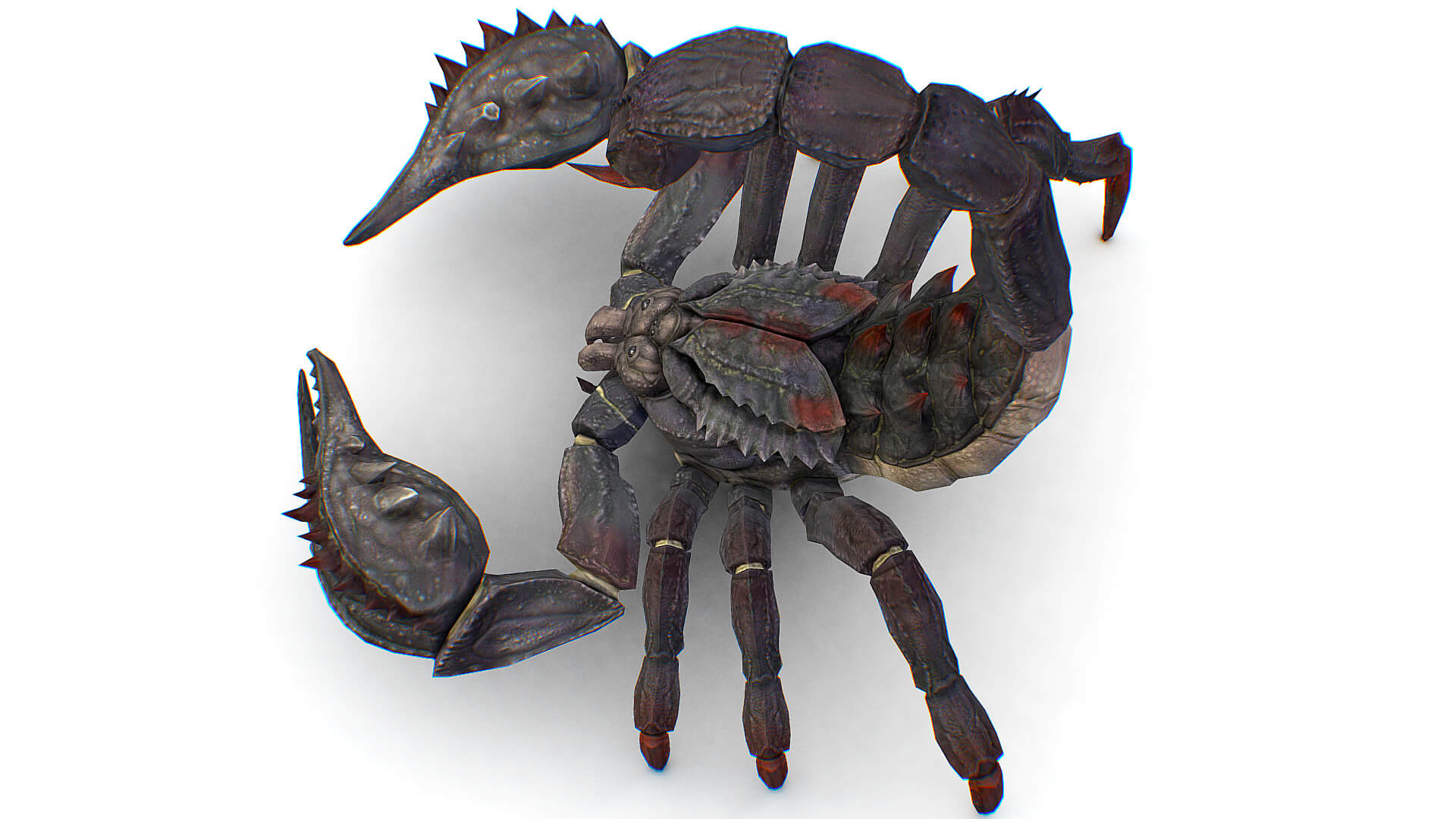 Black Giant Black Scorpion Pandinus Dictator Arthropod - 3D Model by ...