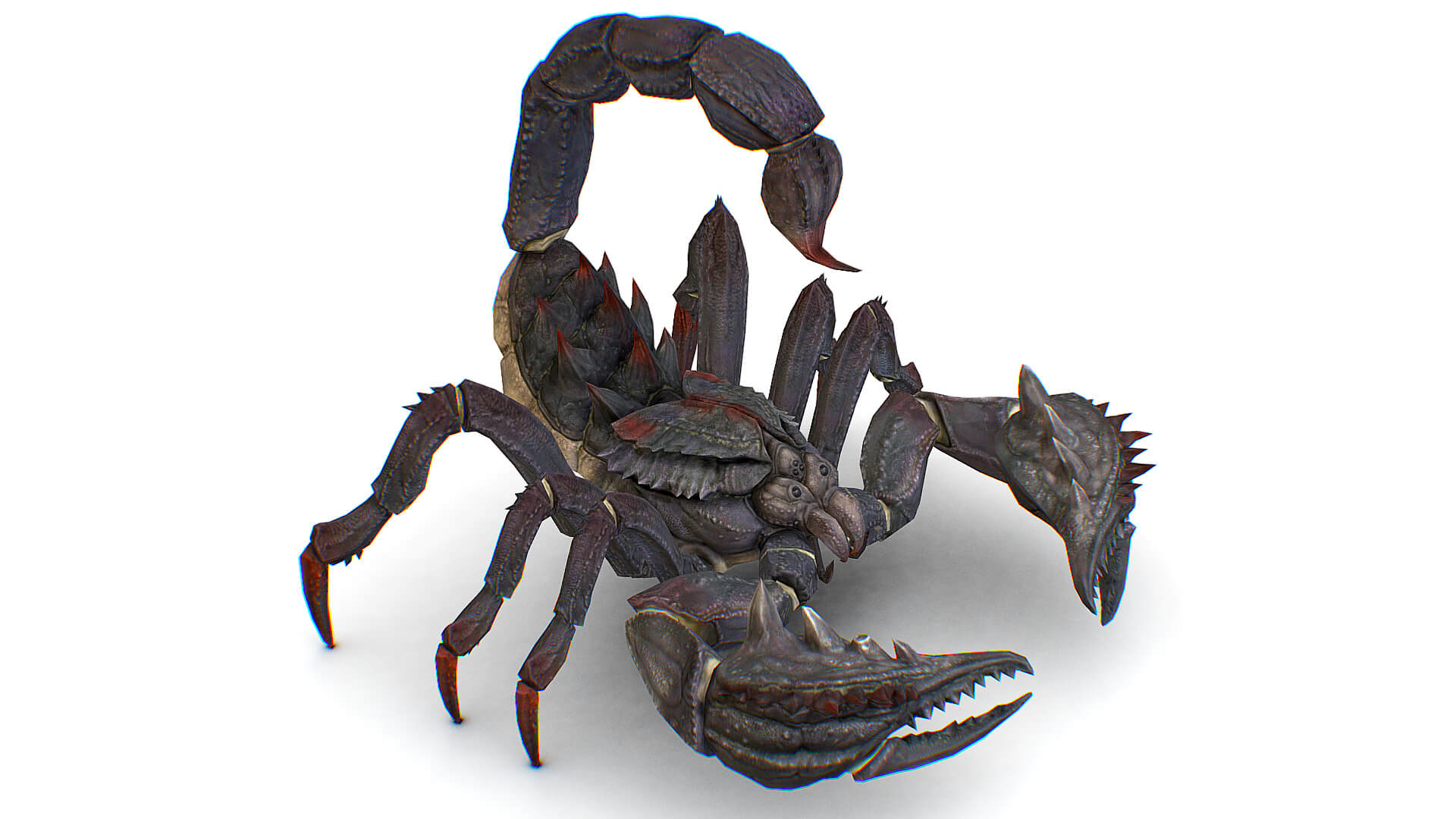 Black Giant Black Scorpion Pandinus Dictator Arthropod - 3D Model by ...