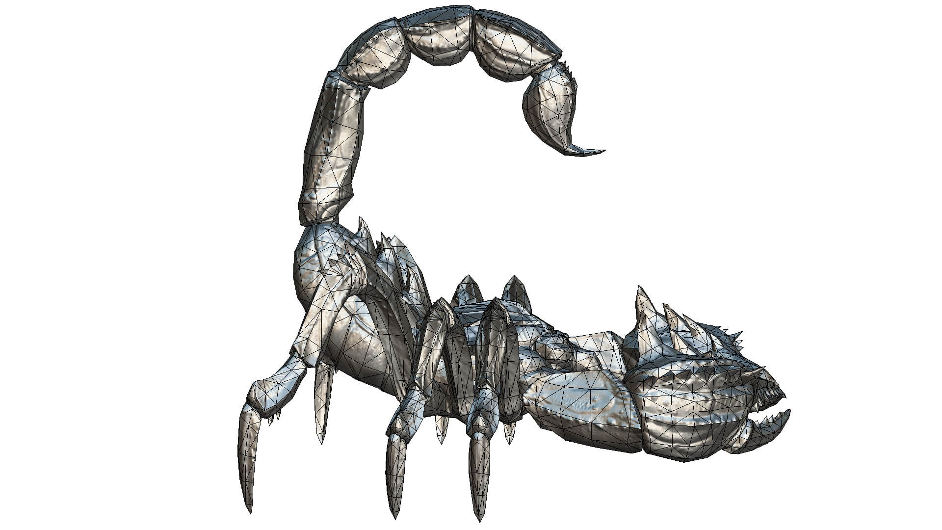 Black Giant Black Scorpion Pandinus Dictator Arthropod - 3D Model by ...