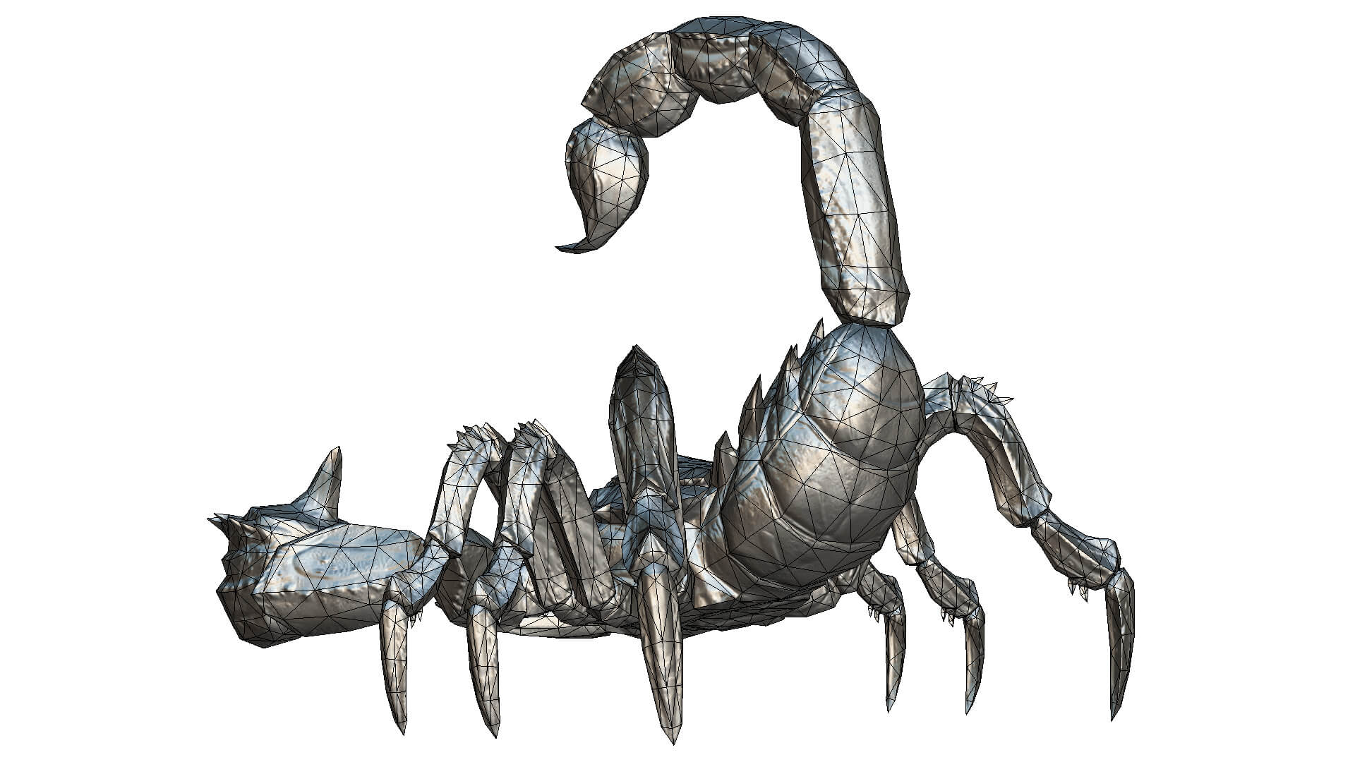 Black Giant Black Scorpion Pandinus Dictator Arthropod - 3D Model by ...