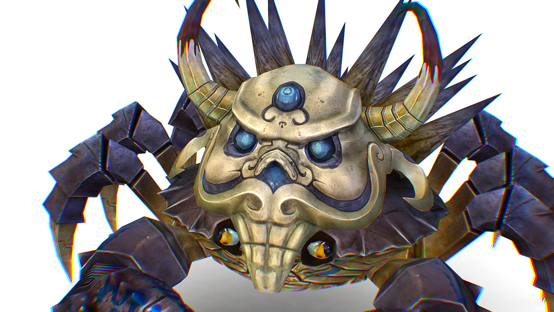 Blue Giant Crab Shell Crayfish Arthropod Sea Animal - 3D Model by ...