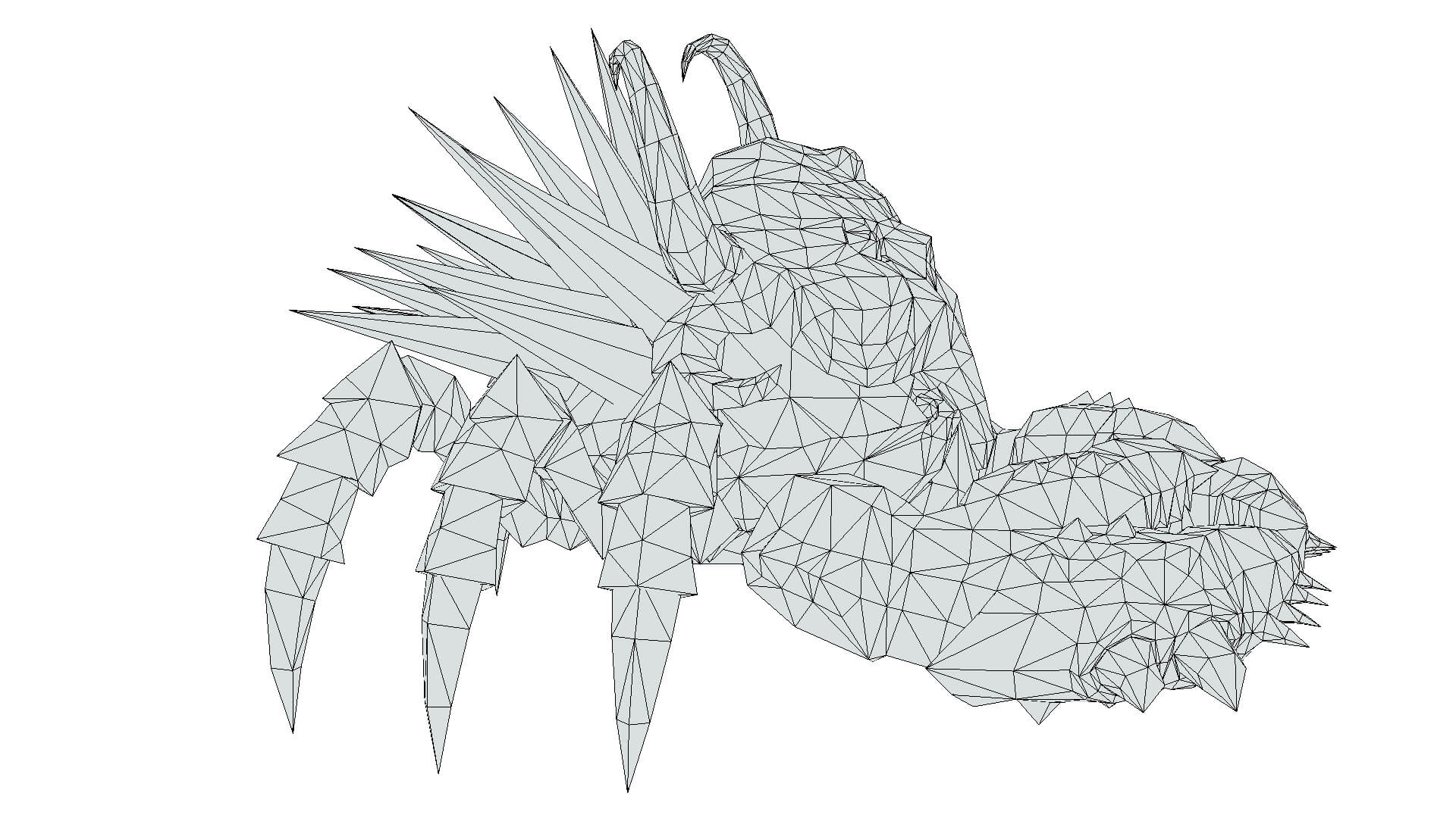 Blue Giant Crab Shell Crayfish Arthropod Sea Animal - 3D Model by ...