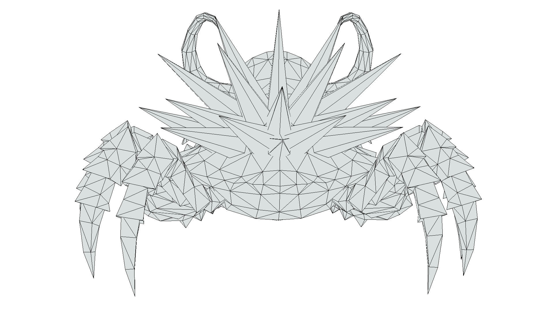 Blue Giant Crab Shell Crayfish Arthropod Sea Animal - 3D Model by ...