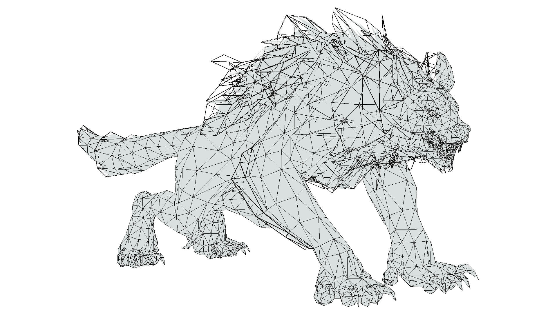 Blue Giant Werewolf Wolf Winter Animal Wolves Monster - 3D Model by ...