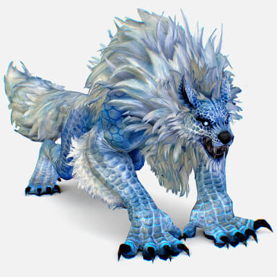Blue Giant Werewolf Wolf Winter Animal Wolves Monster - 3D Model by ...