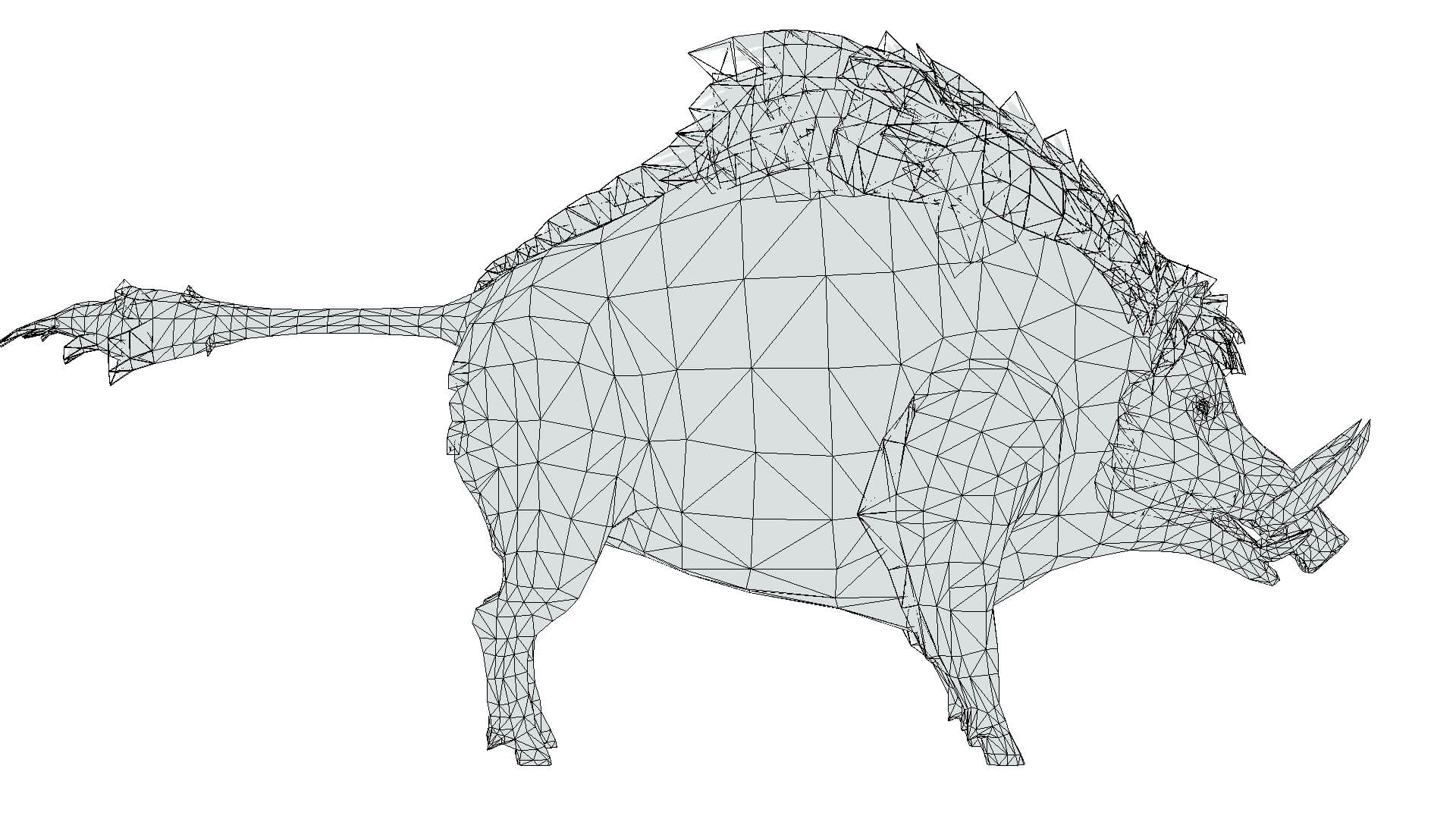 Boar Wild Pig Yellow Animal Bushpig Mammal - 3D Model by LiveBook3D