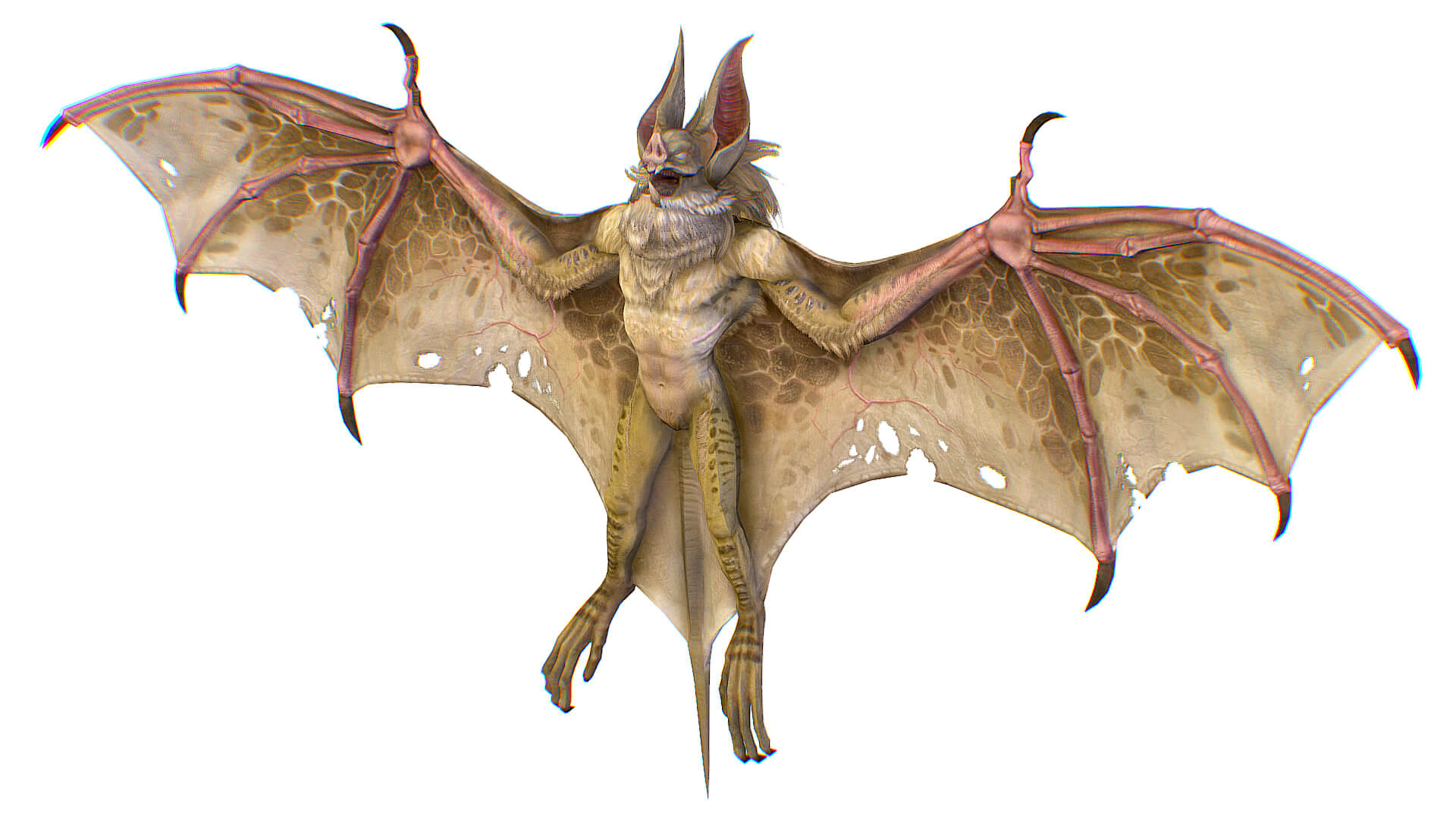 Brown Bat Vampire Mouse Monster - 3D Model by LiveBook3D