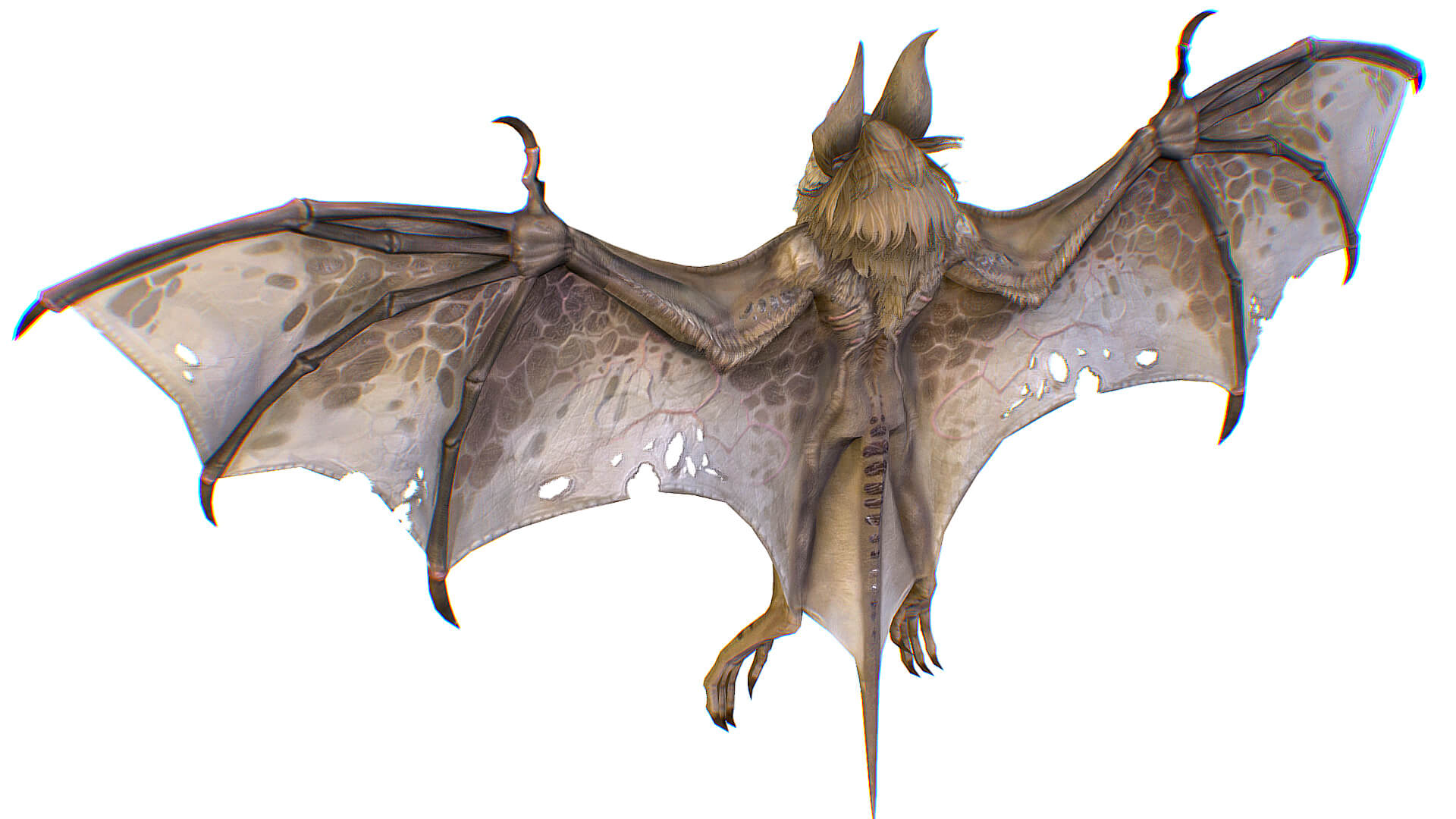 Brown Bat Vampire Mouse Monster - 3D Model by LiveBook3D