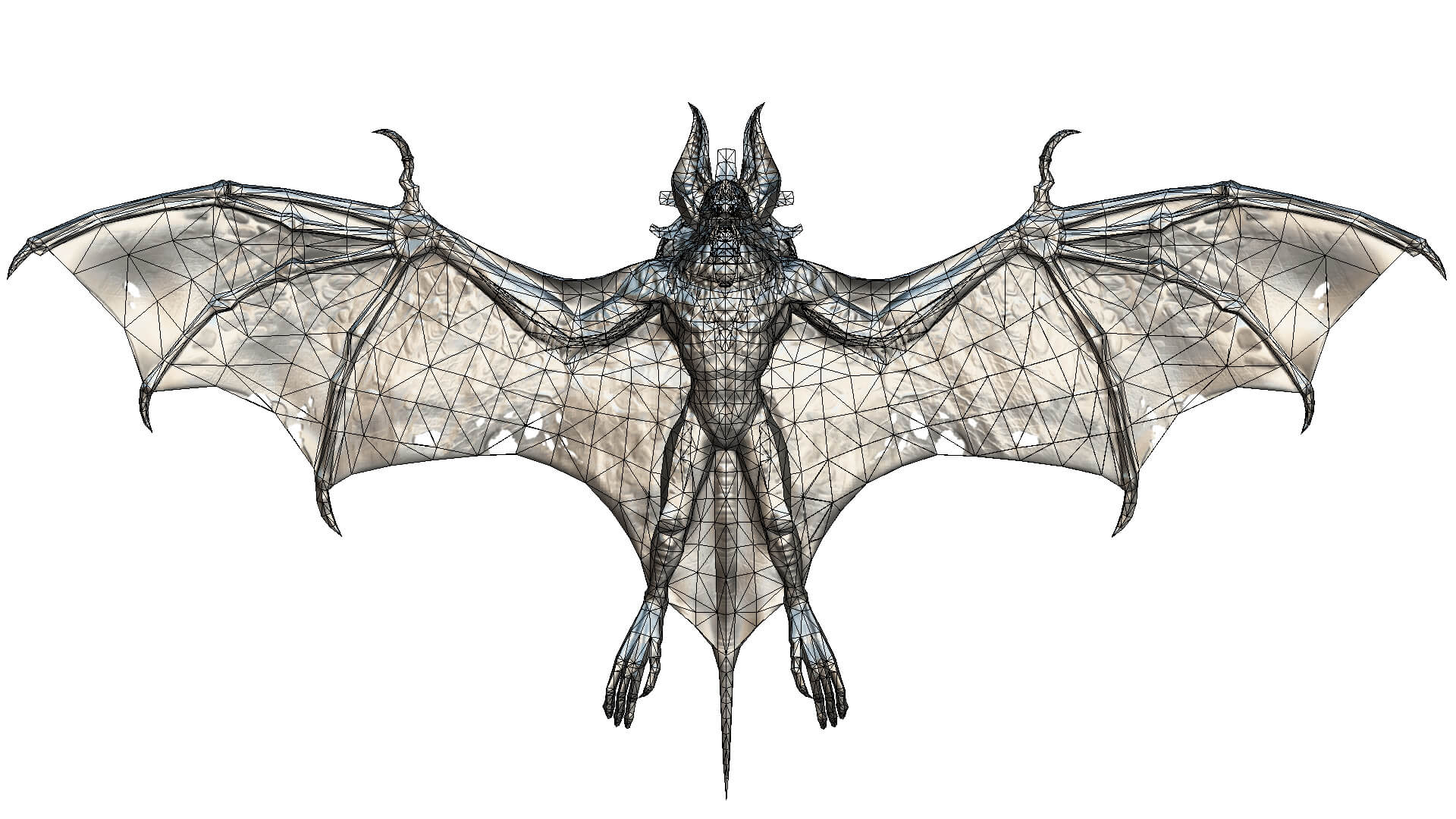 Brown Bat Vampire Mouse Monster - 3D Model by LiveBook3D