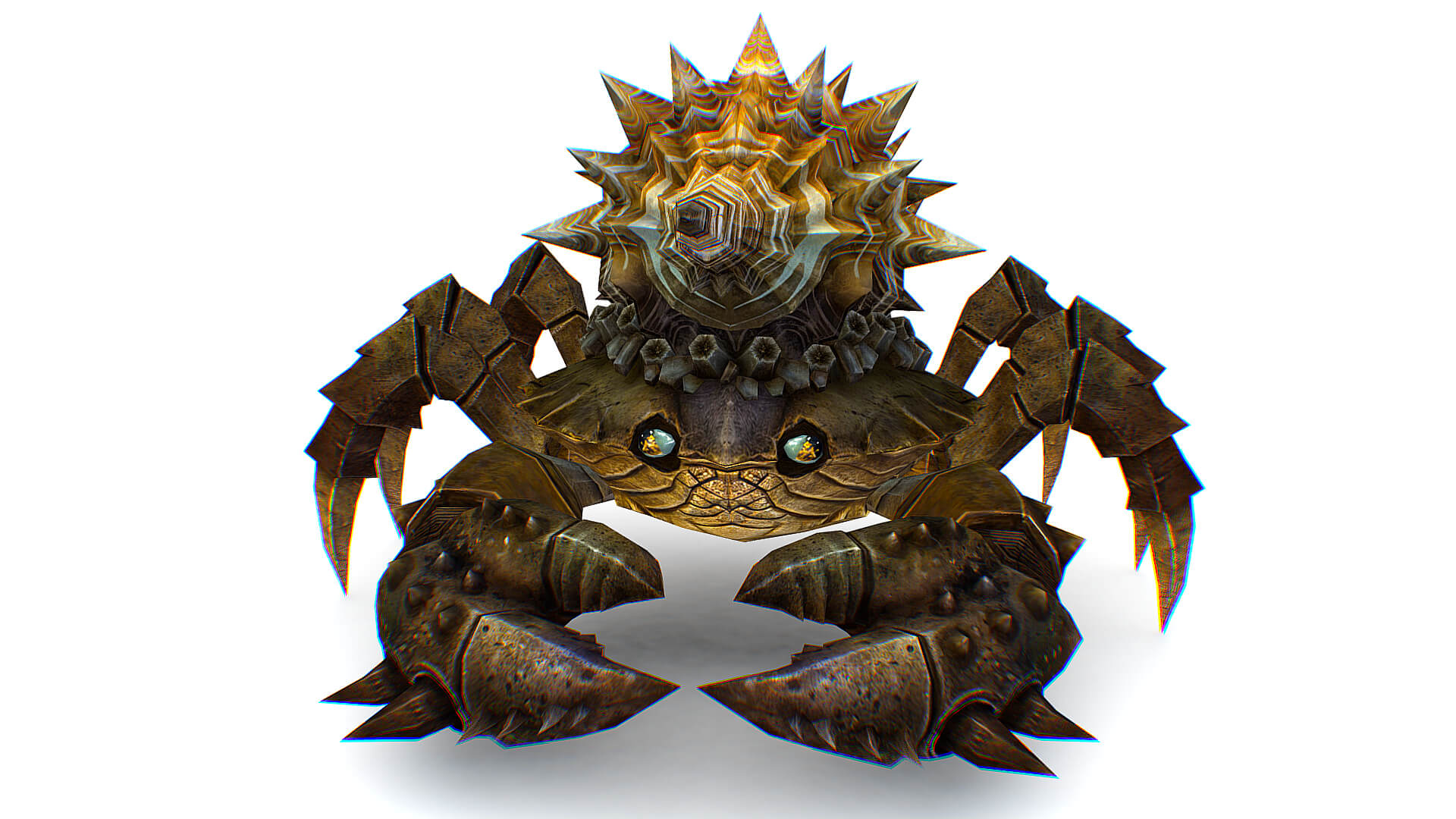 Brown Giant Crab Shell Crayfish Arthropods Sea Animal - 3D Model by ...