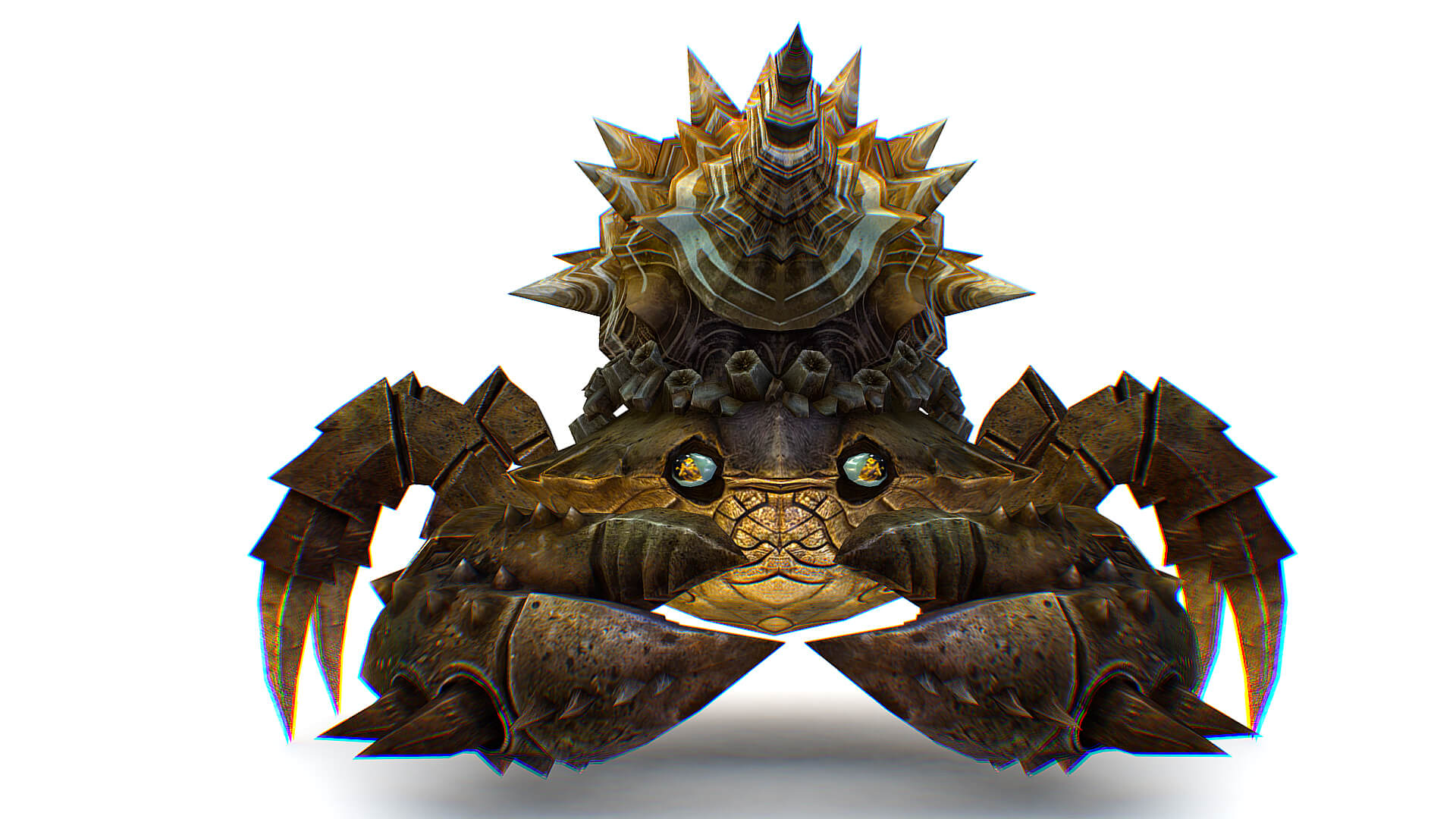 Brown Giant Crab Shell Crayfish Arthropods Sea Animal - 3D Model by ...