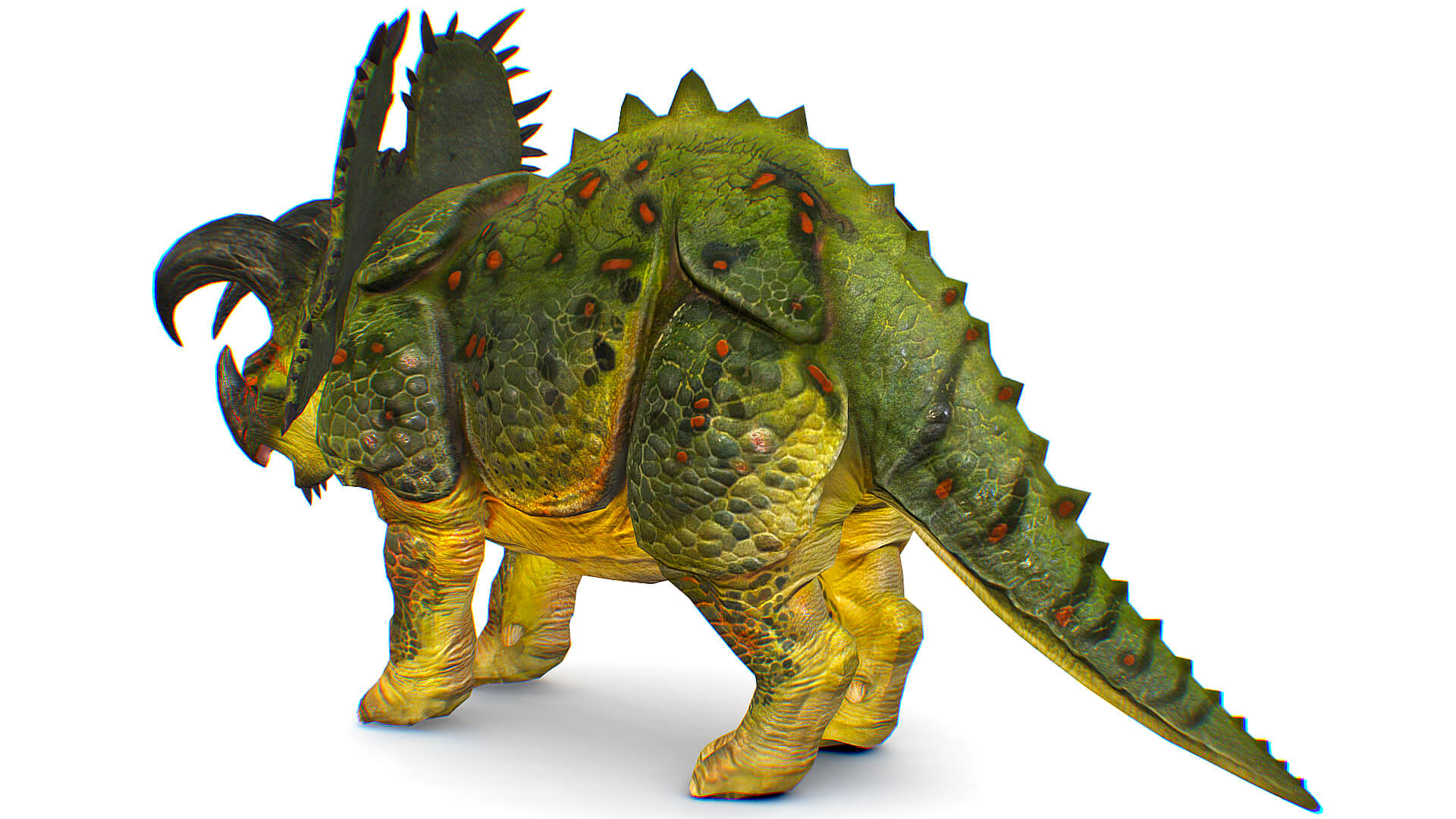 Dinosaur Triceratops Tricera Monster Giant - 3D Model by LiveBook3D