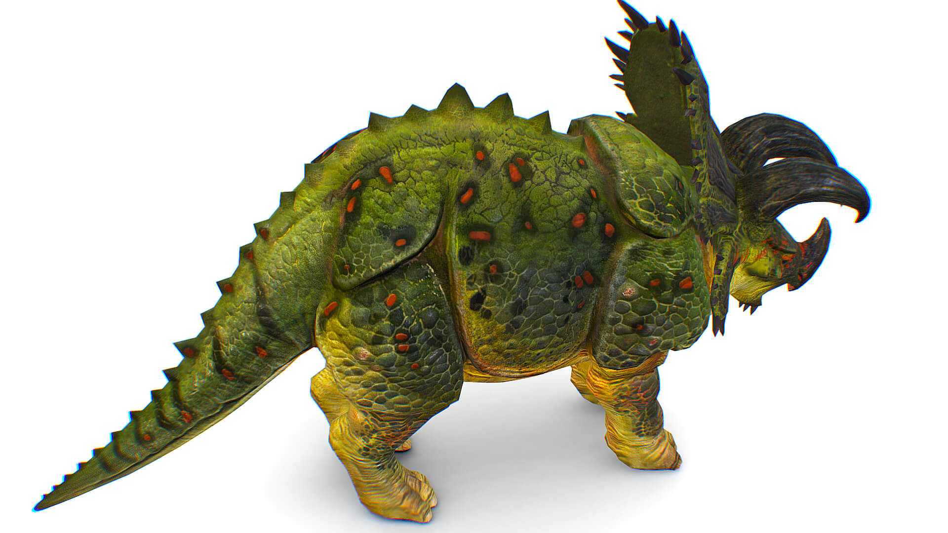 Dinosaur Triceratops Tricera Monster Giant - 3D Model by LiveBook3D