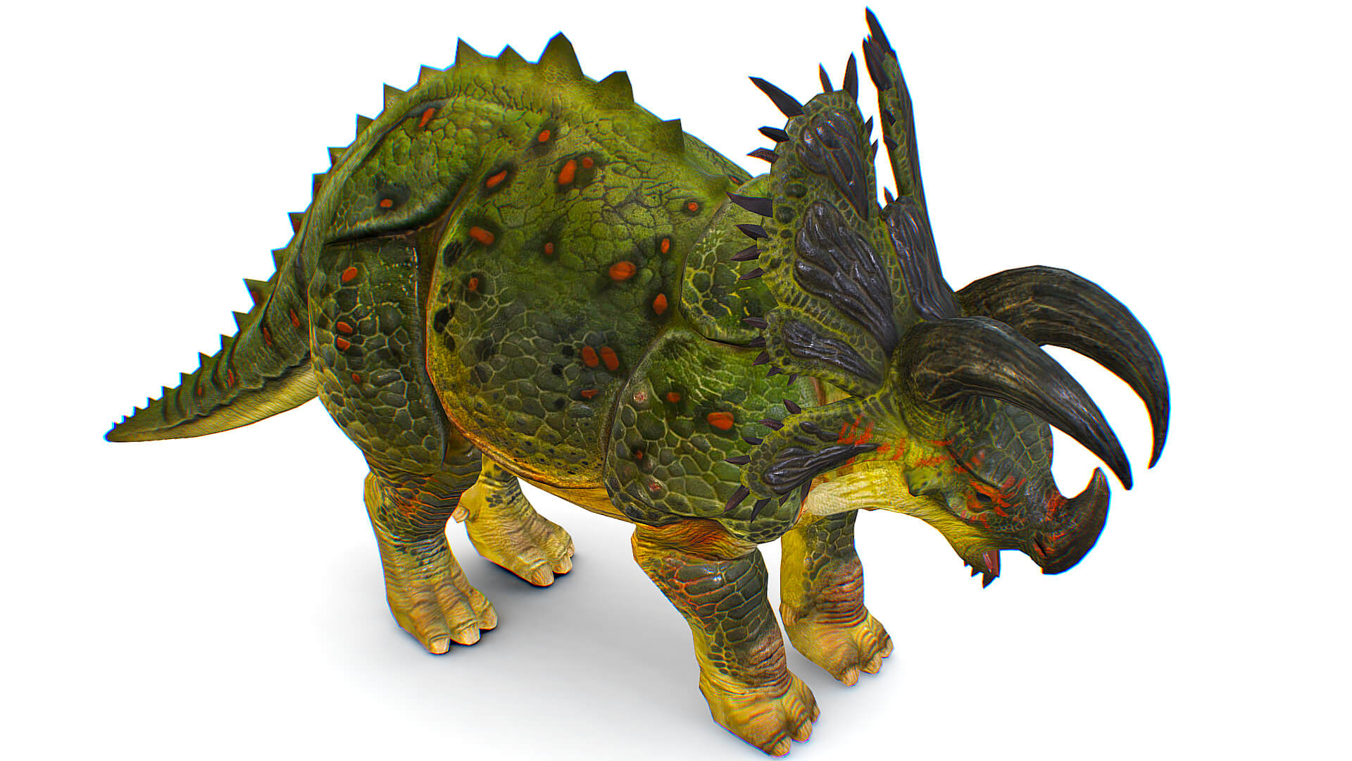 Dinosaur Triceratops Tricera Monster Giant - 3D Model by LiveBook3D