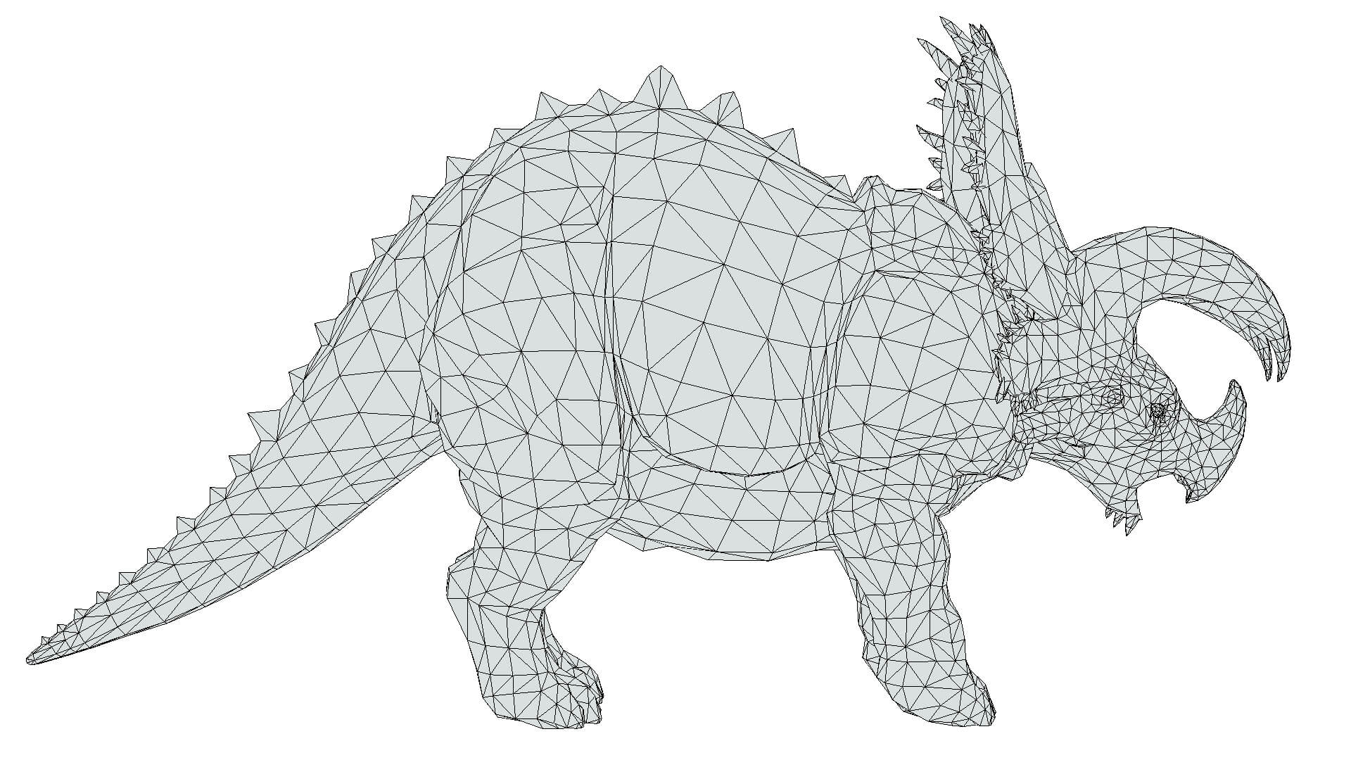 Dinosaur Triceratops Tricera Monster Giant - 3D Model by LiveBook3D