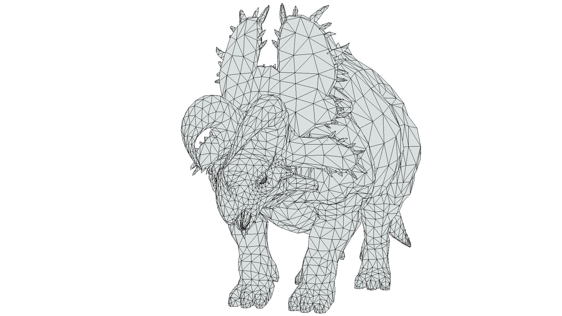 Dinosaur Triceratops Tricera Monster Giant - 3D Model by LiveBook3D