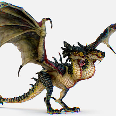 Dragon Fantasy Creature Monster Animal Pet Boss - 3D Model by LiveBook3D